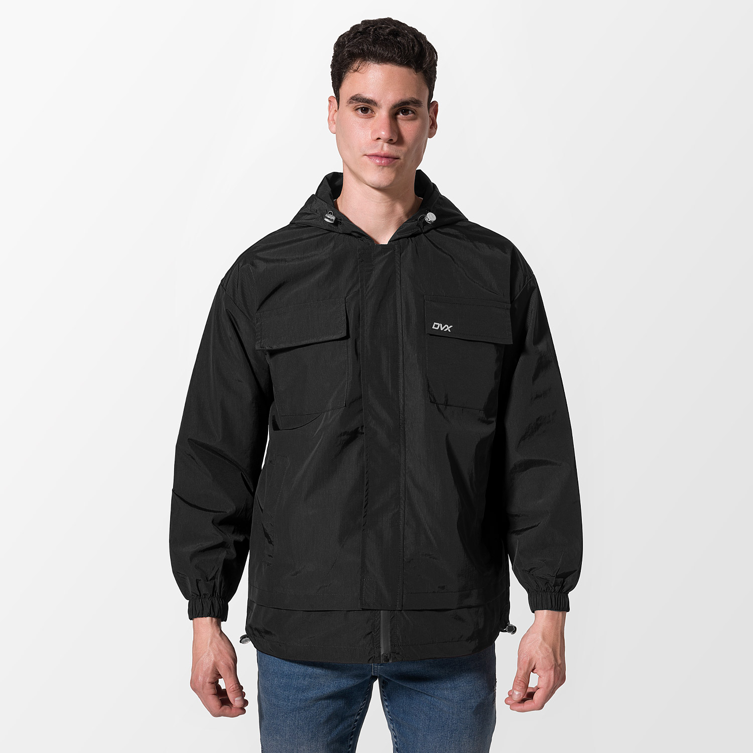 Casaca Taslan C/Cap C/F Arcana Black | Pionier