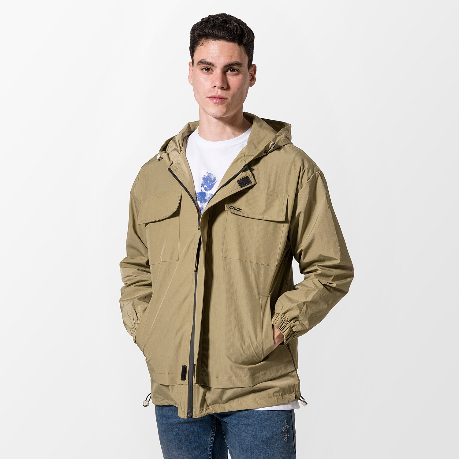 Casaca Taslan C/Cap C/F Arcana Sand | Pionier