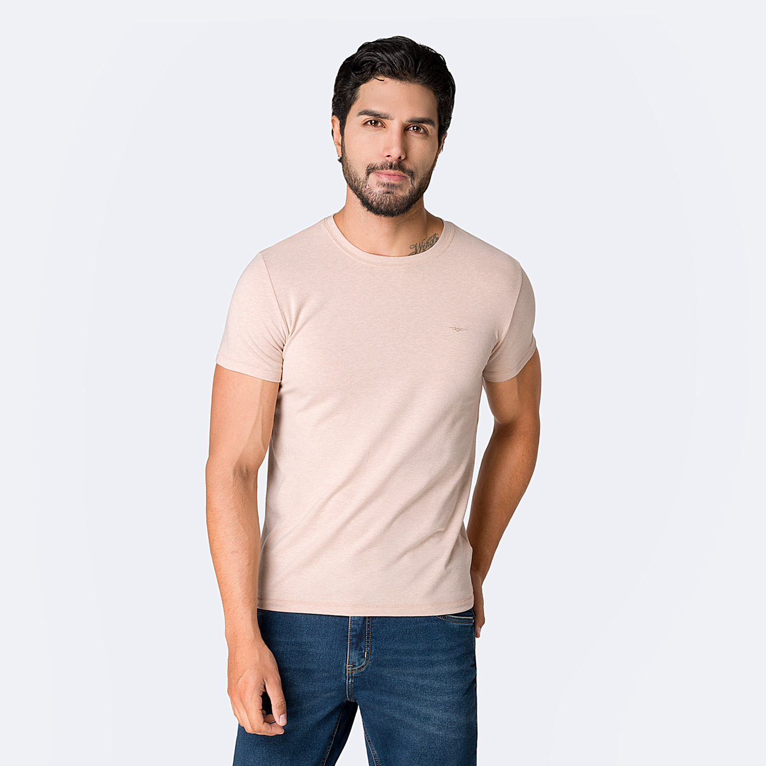 Polo Jersey Full Lycra M/C Slim Fit Lucas Hd Castor | Pionier