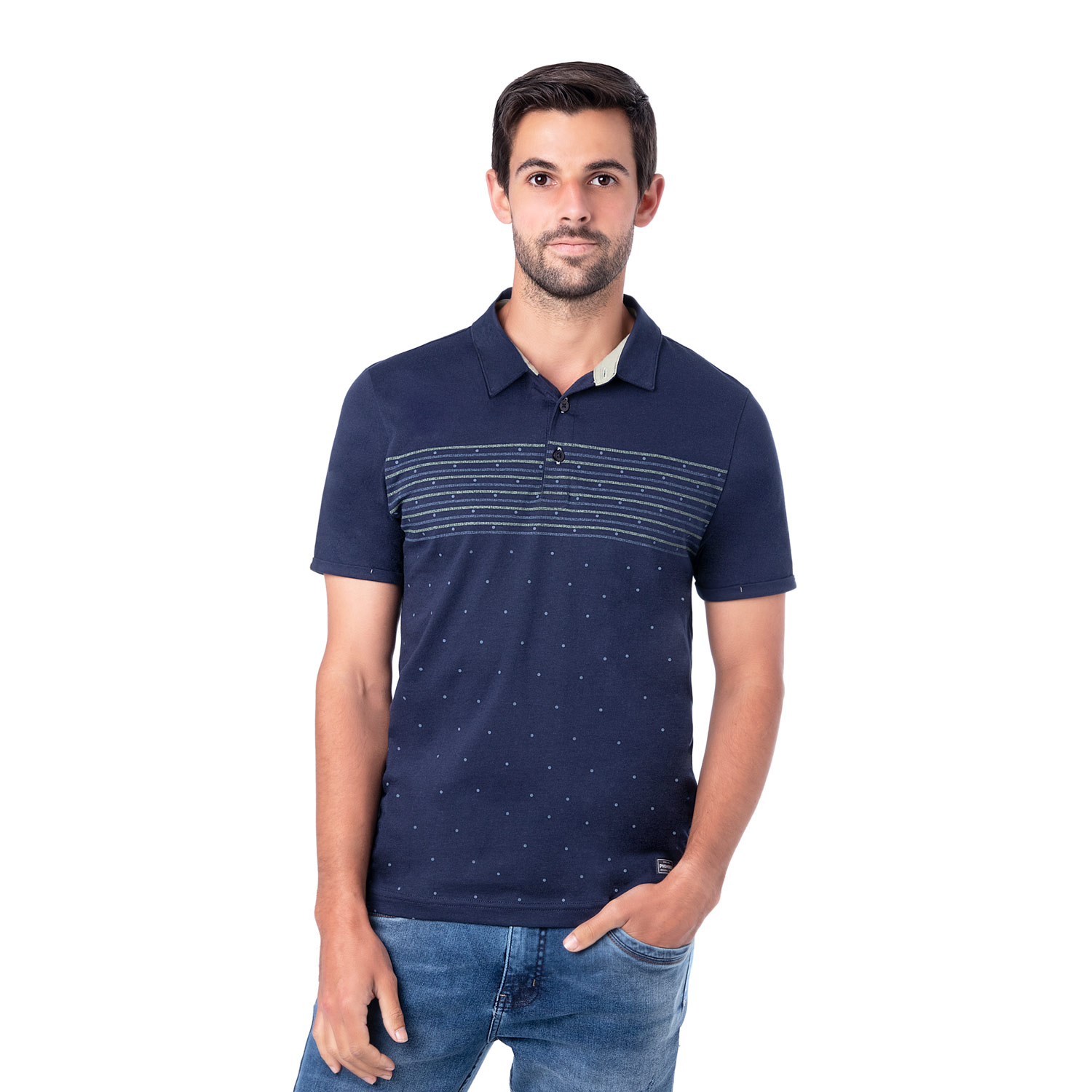 Polo Box Jersey M/C Slim Fit Vihaan Azul | Pionier