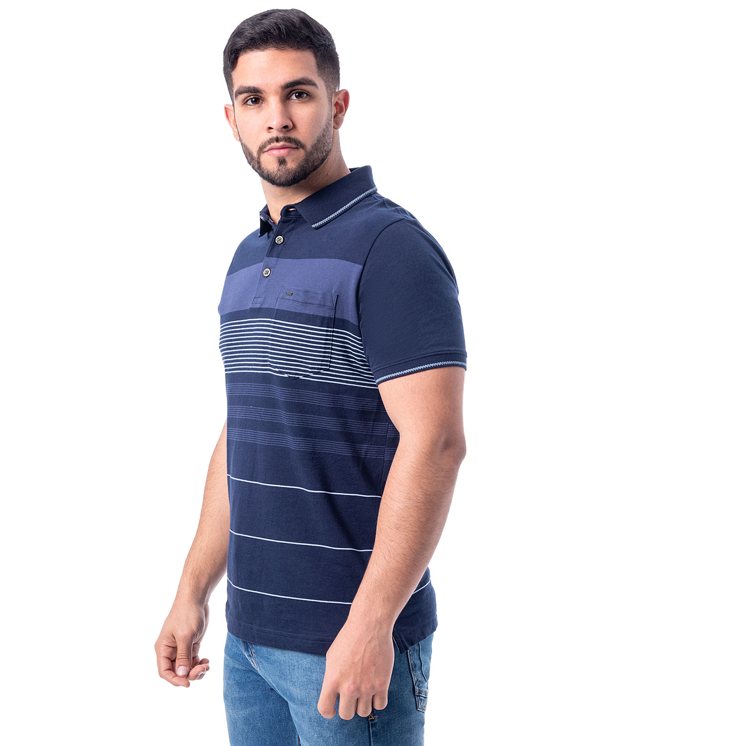 Polo Box Jersey M/C Regular Fit Dhaiki Azul | Pionier