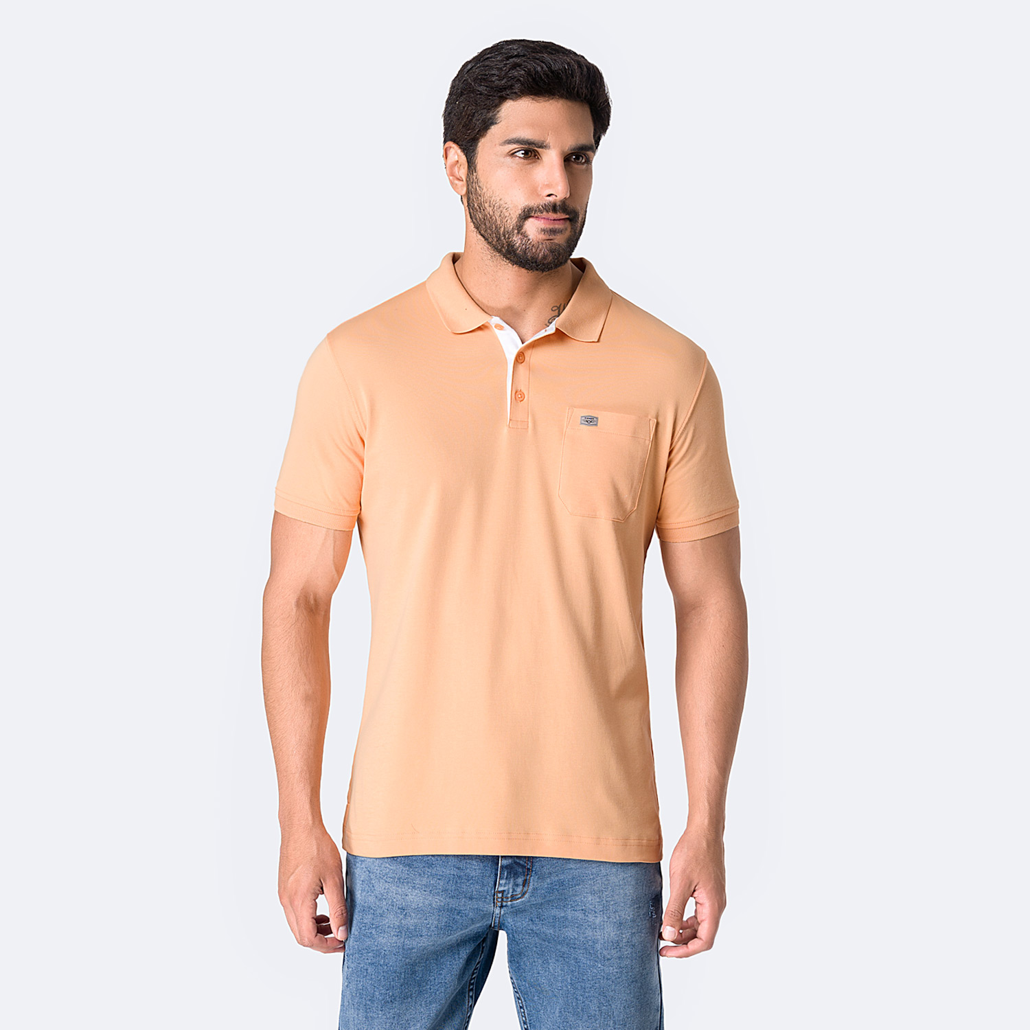 Polo Box Gamuza Pima M/C Regular Fit Braxis Orange | Pionier