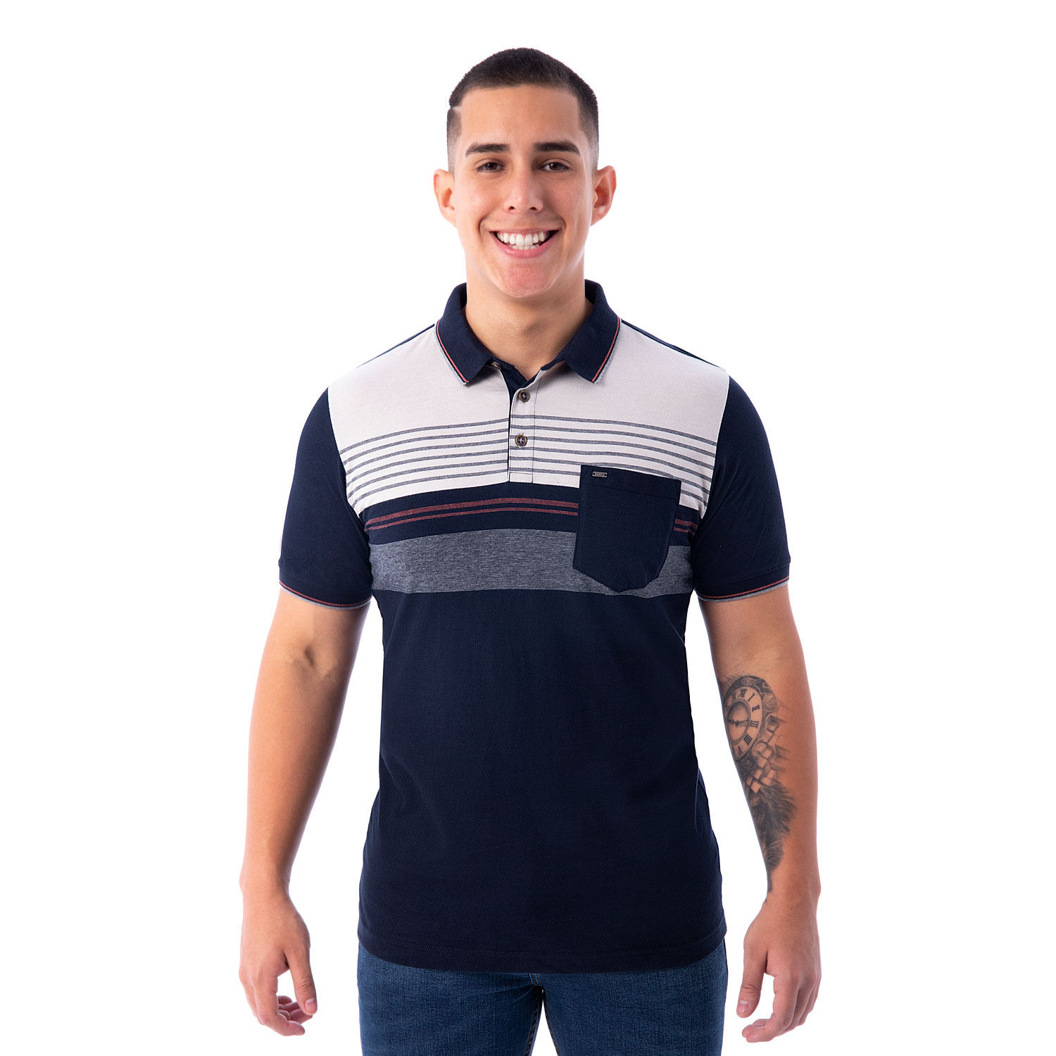 Polo Box Jersey M/C Regular Fit Hardhy Azul | Pionier
