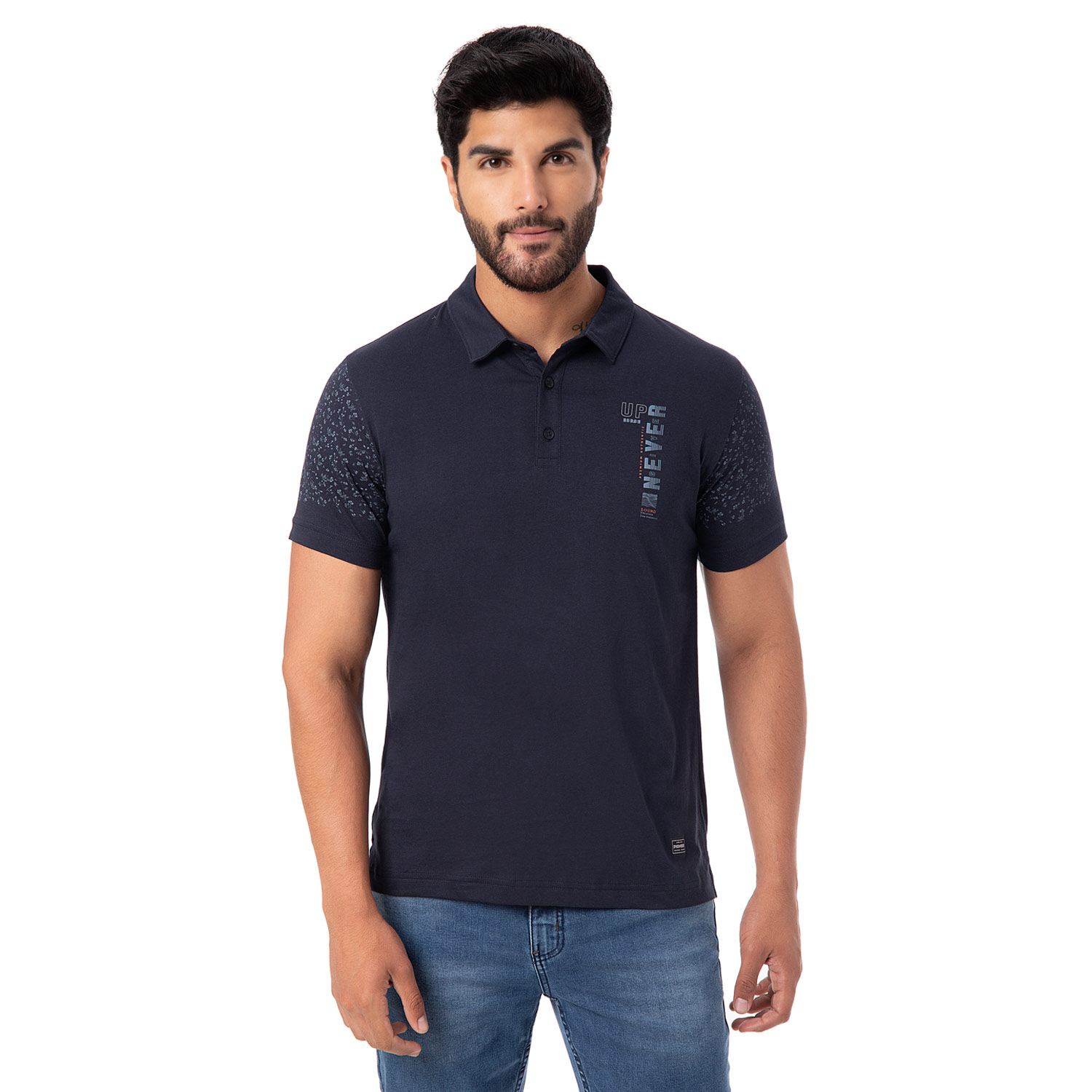 Polo Box Jersey M/C Slim Fit Bascco Azul | Pionier