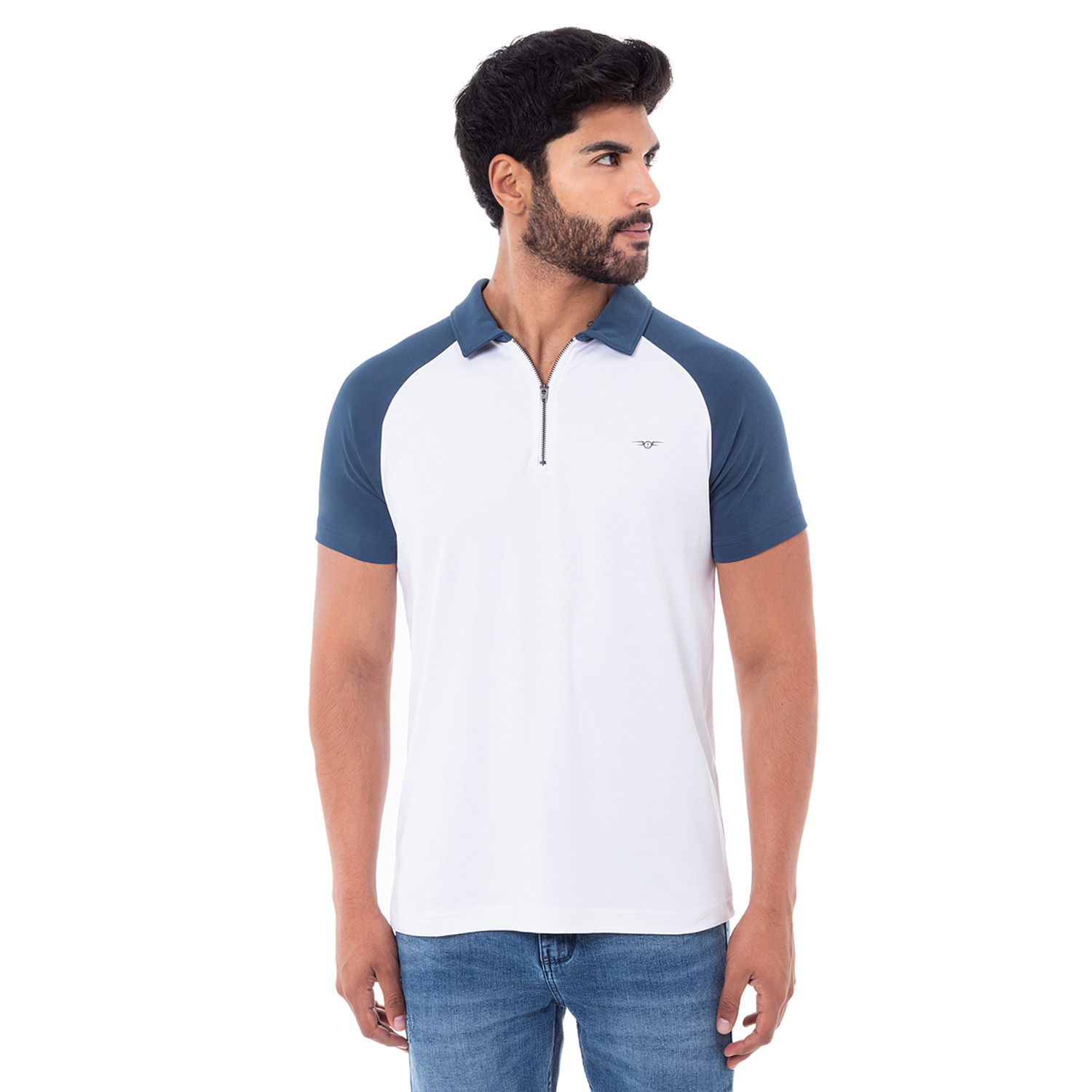 Polo Box Gamuza Full Lycra M/C Slim Fit Ysaltir-S Blanco Acero | Pionier