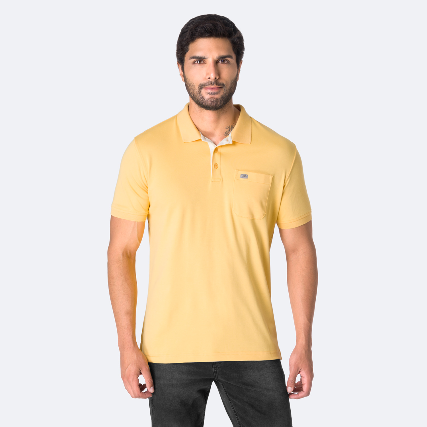 Polo Box Gamuza Pima M/C Regular Fit Braxis Yellow P | Pionier