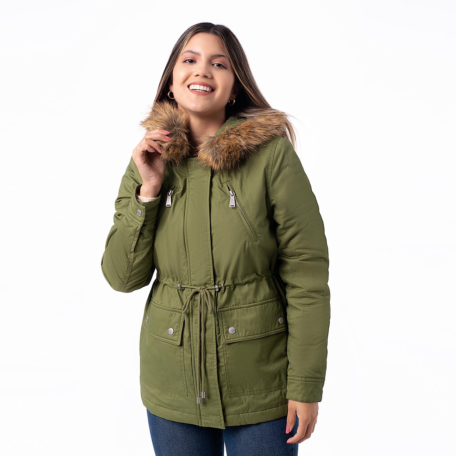 Casaca Parka Twill C/Cap C/F Manelik Verde Militar | Pionier