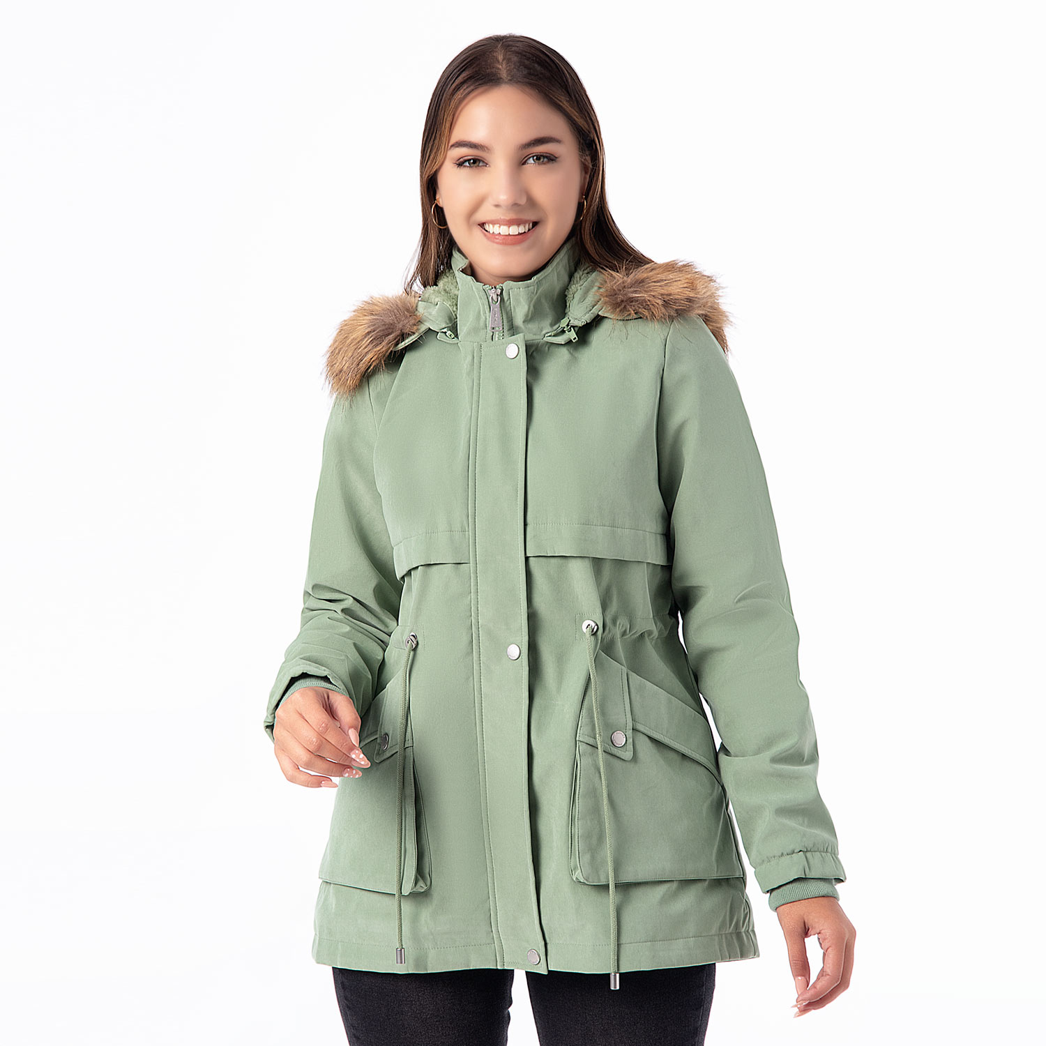 Casaca Parka Twill Color C/Cap C/Chiporro Alcyna Verde | Pionier