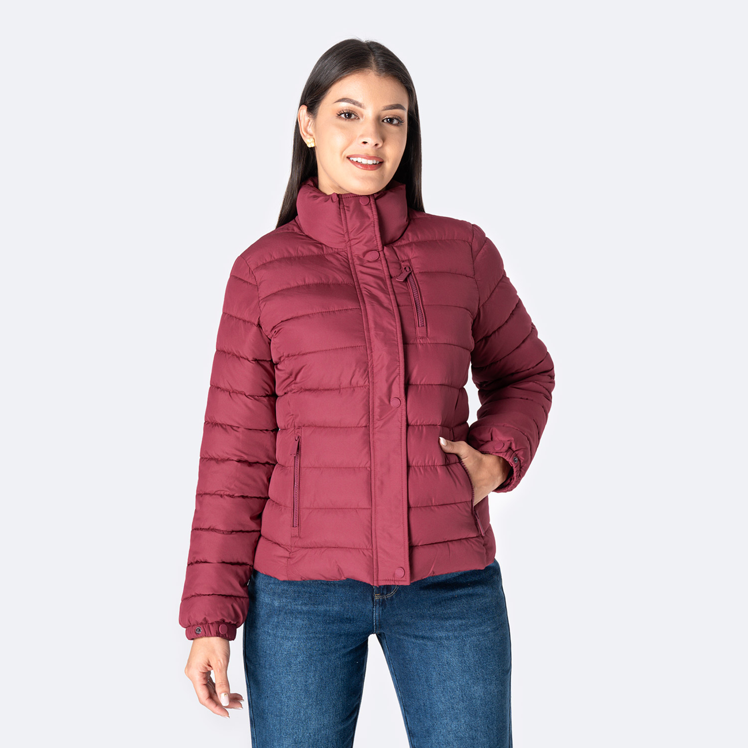 Casaca Acolchada C/F Yelly Vino | Pionier