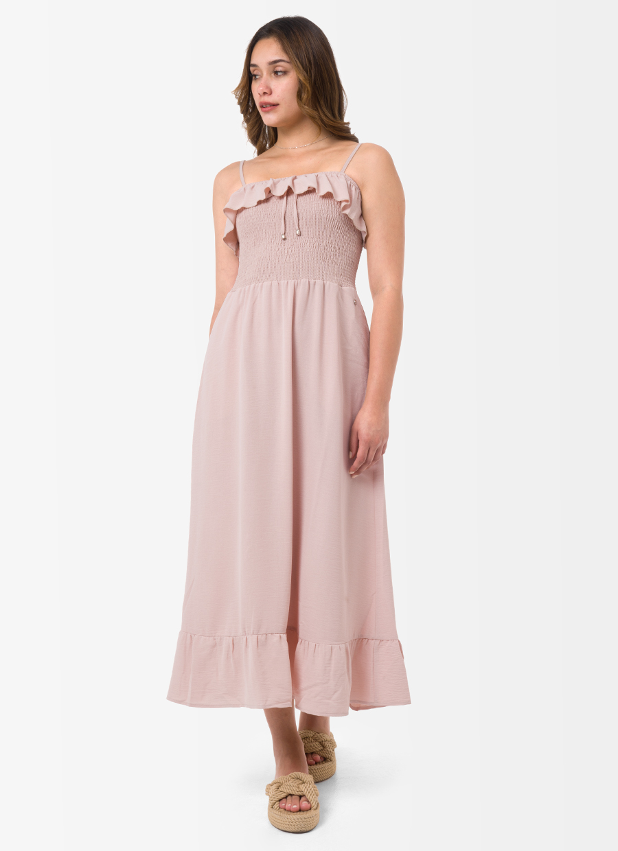 Vestido (Largo) Viena Solid Tatix Beige | Pionier