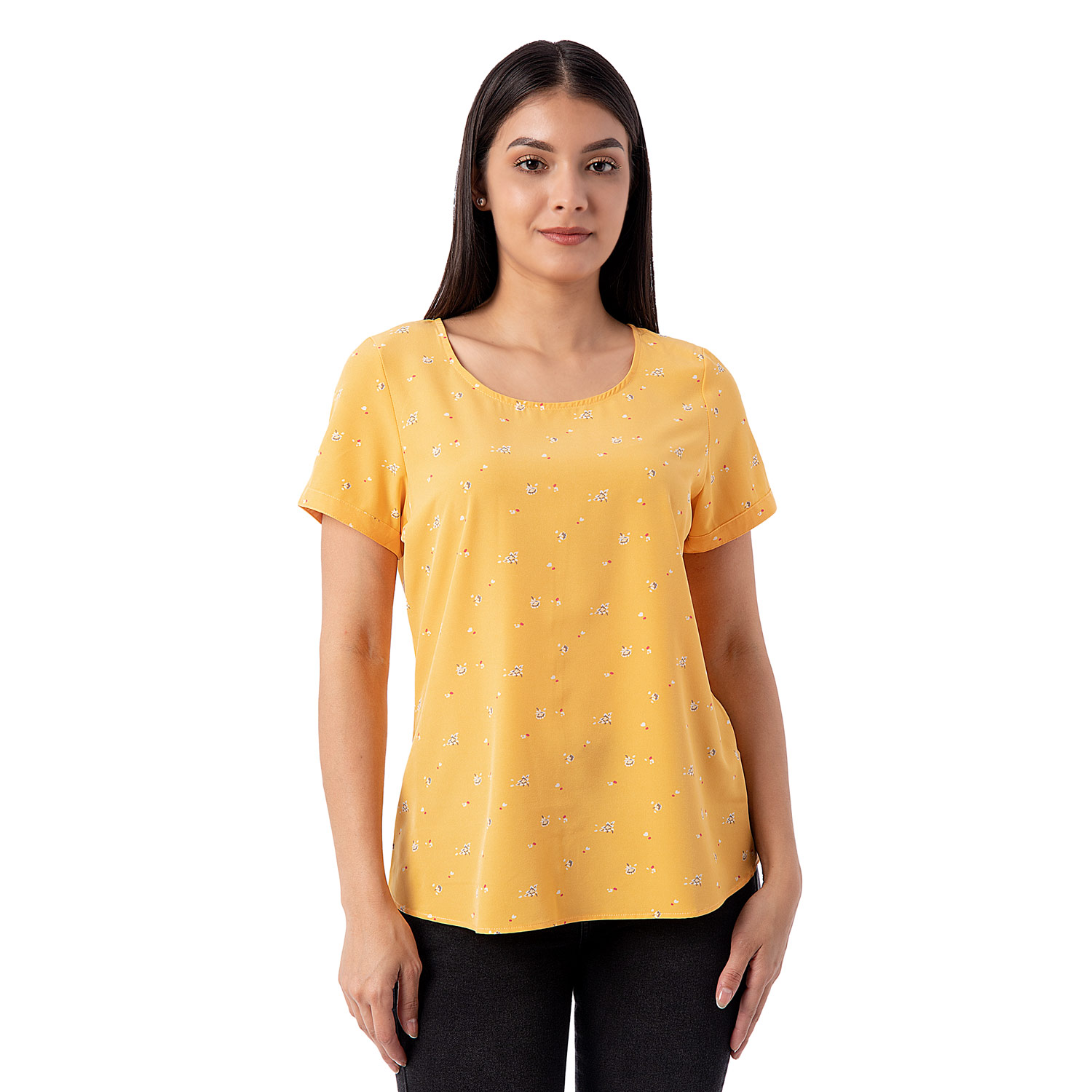 Blusa Seda Francesa M/C Eleira Amarillo | Pionier