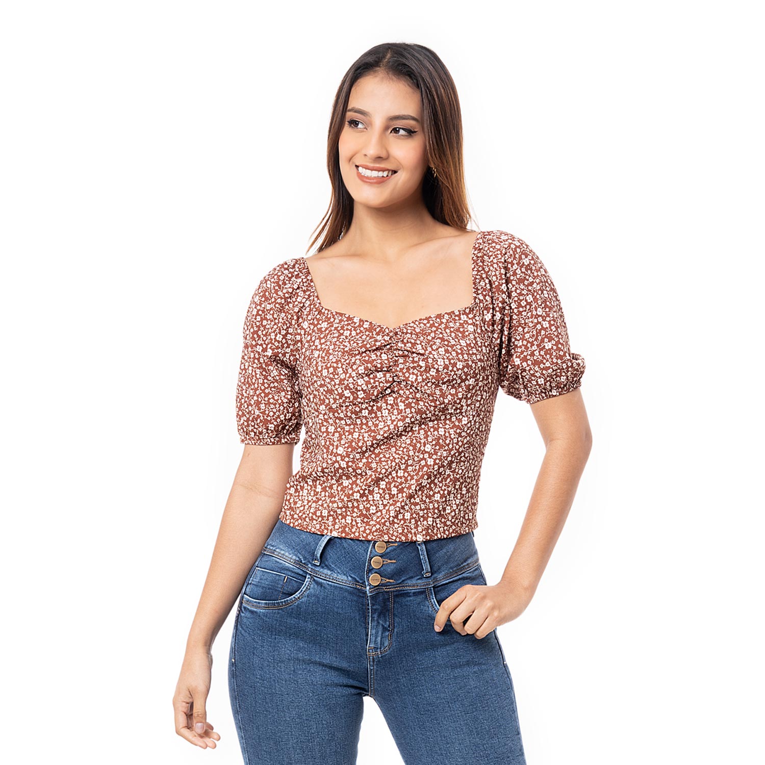 Blusa Seda Francesa M/C Zabdil Toffe Print | Pionier