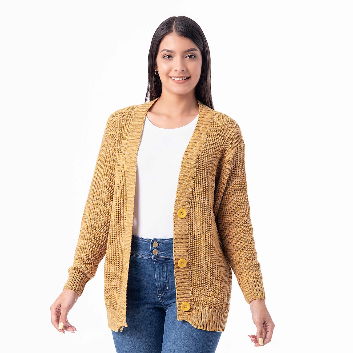 Chompa Hilos Laylha Mostaza | Pionier