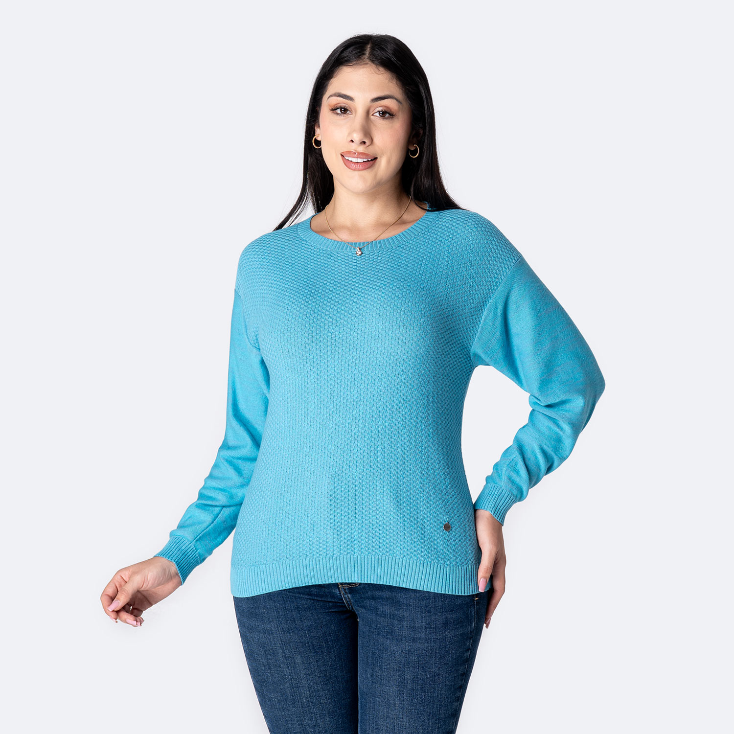Chompa Hilo Zheyrine Azul Turqueza | Pionier