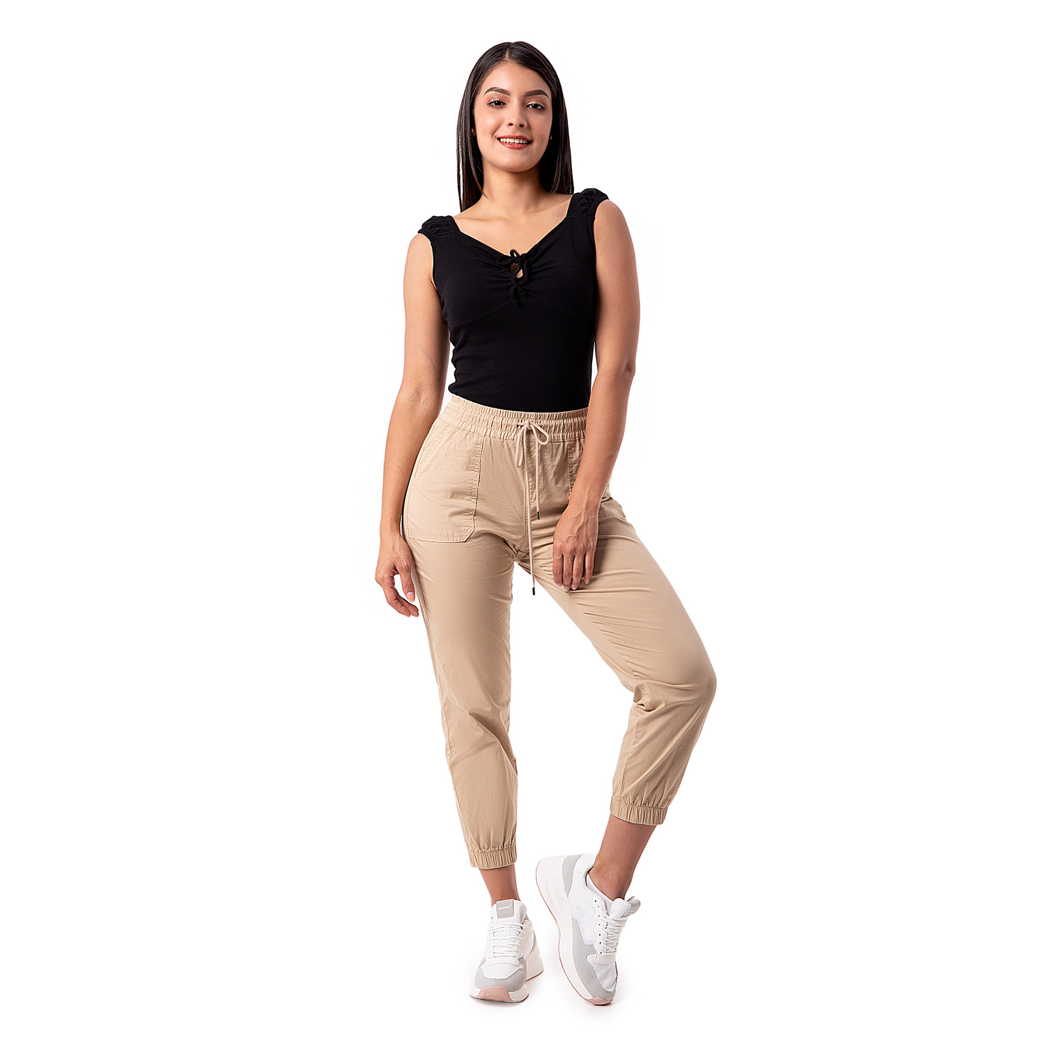 Pantalon Jogger Paper Touch Cnt Hagda Beige | Pionier