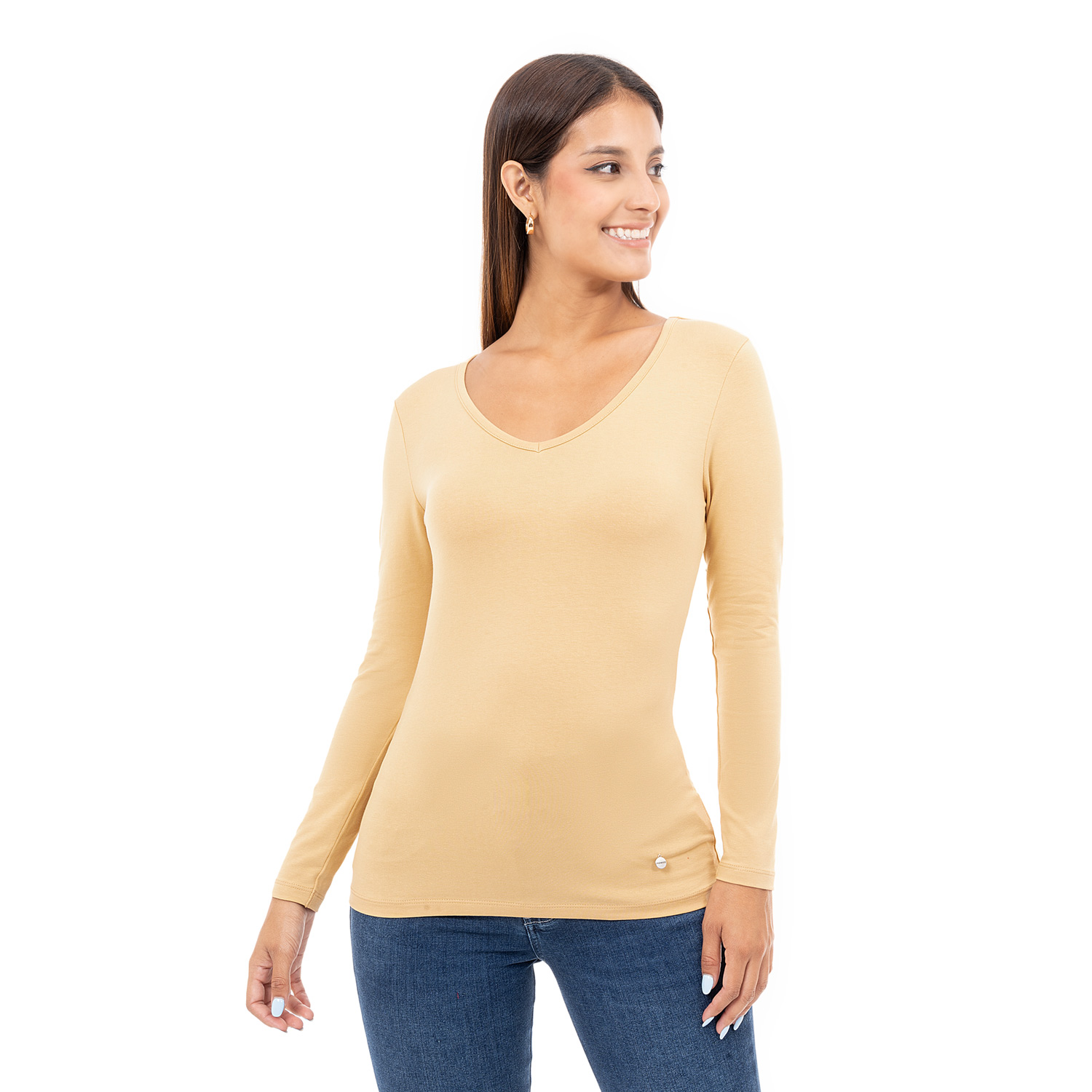 Polo Jersey Full Lycra M/L C/V Miriam Beige | Pionier