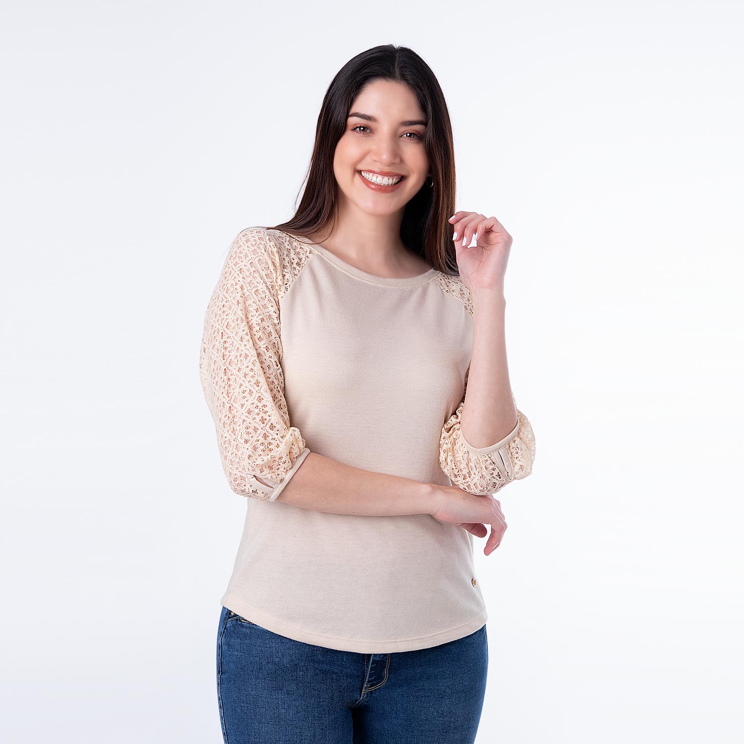 Polo Jersey M3/4 Diandry Beige | Pionier