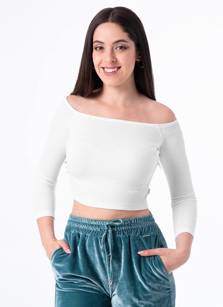 Polo Rib Full Lycra M/L Maxine Blanco | Pionier