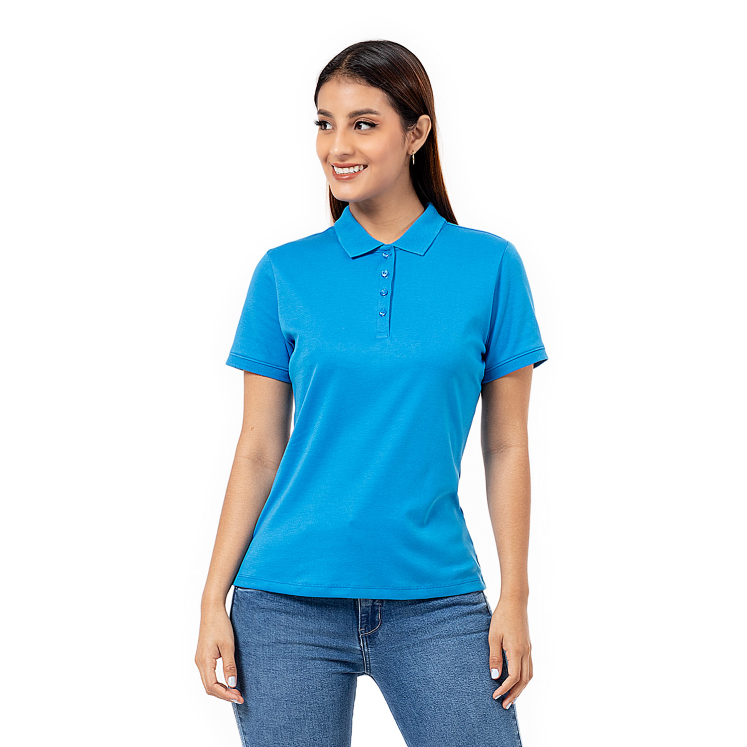 Polo Box Gamuza Full Lycra M/C Olenka Satin Blue | Pionier