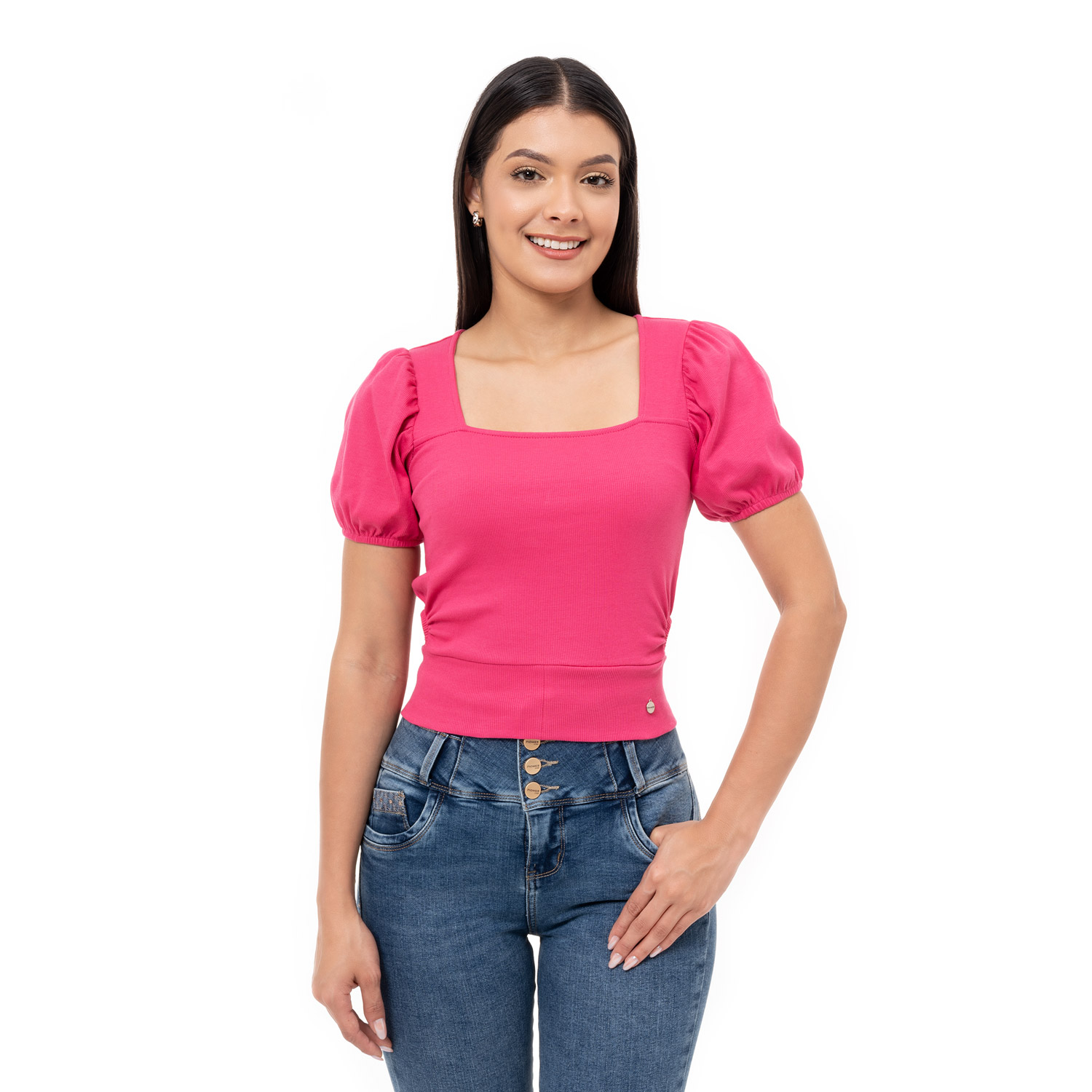 Polo Rib Lycrado M/C Xalex Frambuesa | Pionier