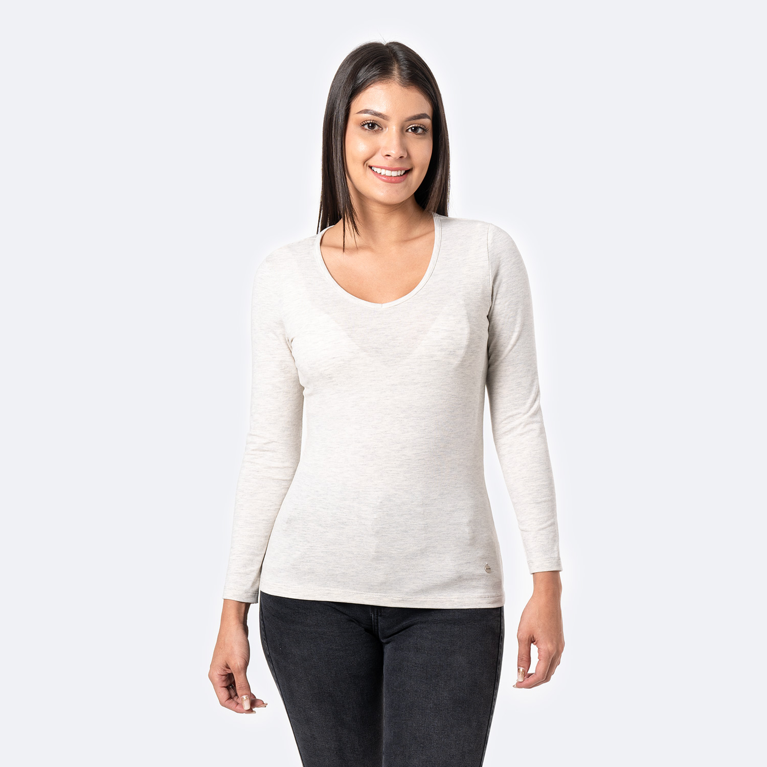 Polo Jersey Full Lycra M/L C/V Miriam Melange Cla. | Pionier