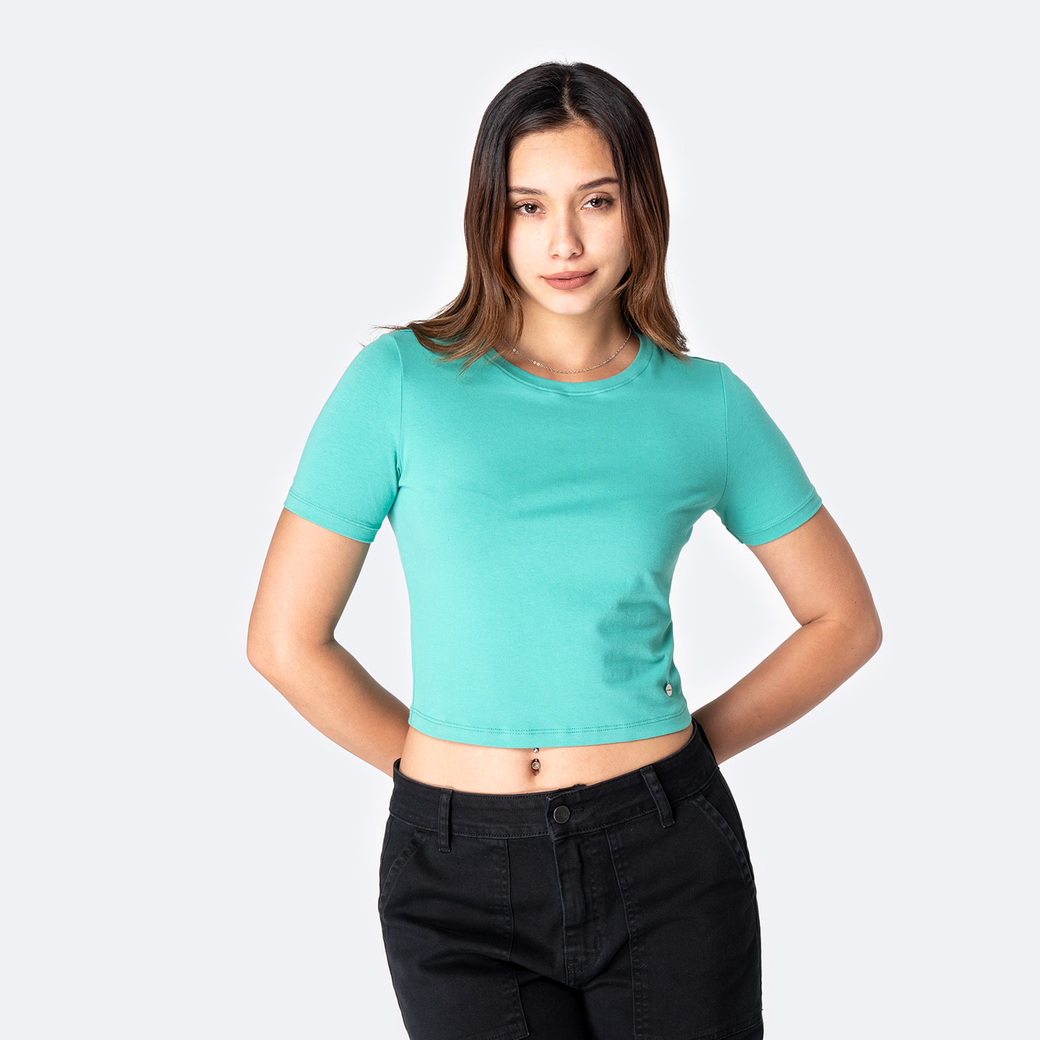 Polo Cropp Jersey Full Lycra M/C Fijji Green Fuss | Pionier