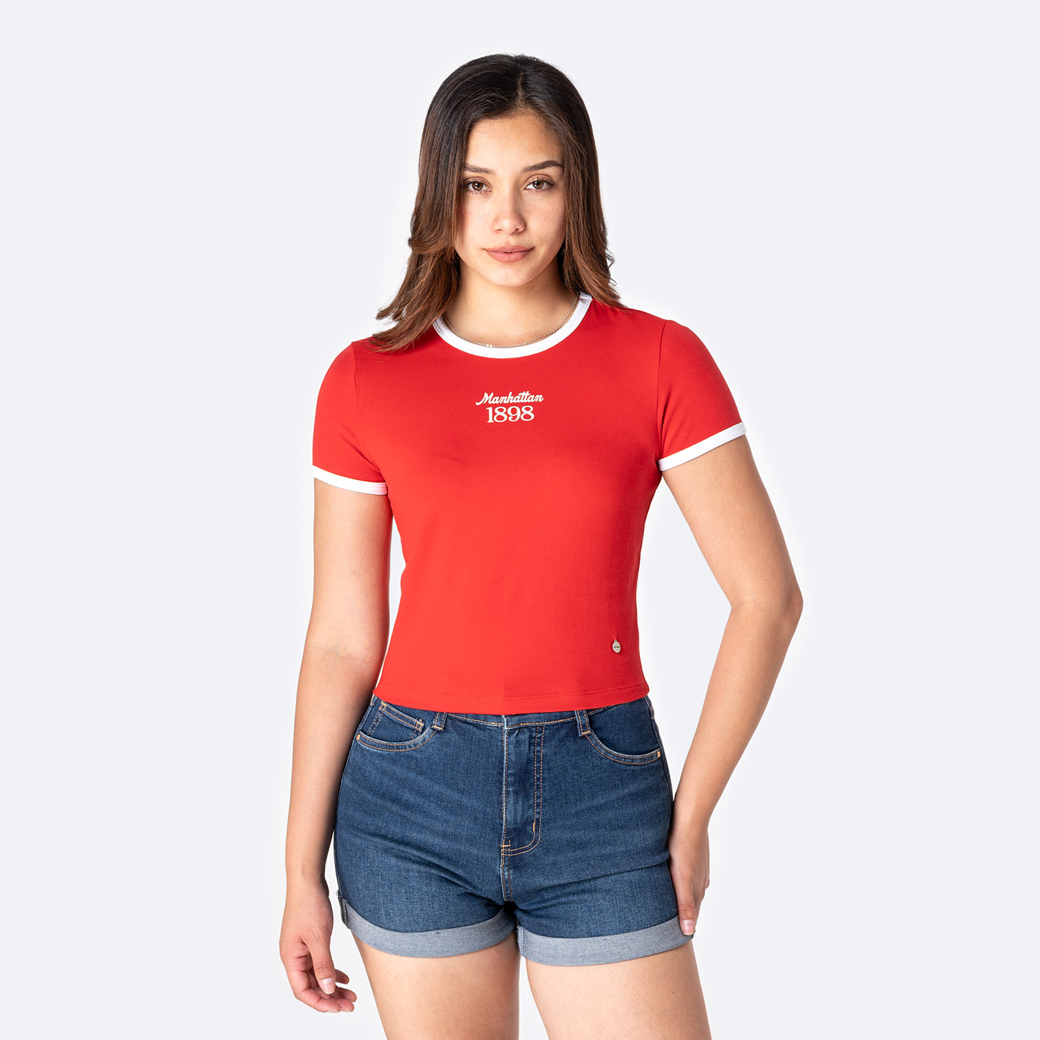 Polo Cropp Jersey Full Lycra M/C Rene 1 Rojo | Pionier