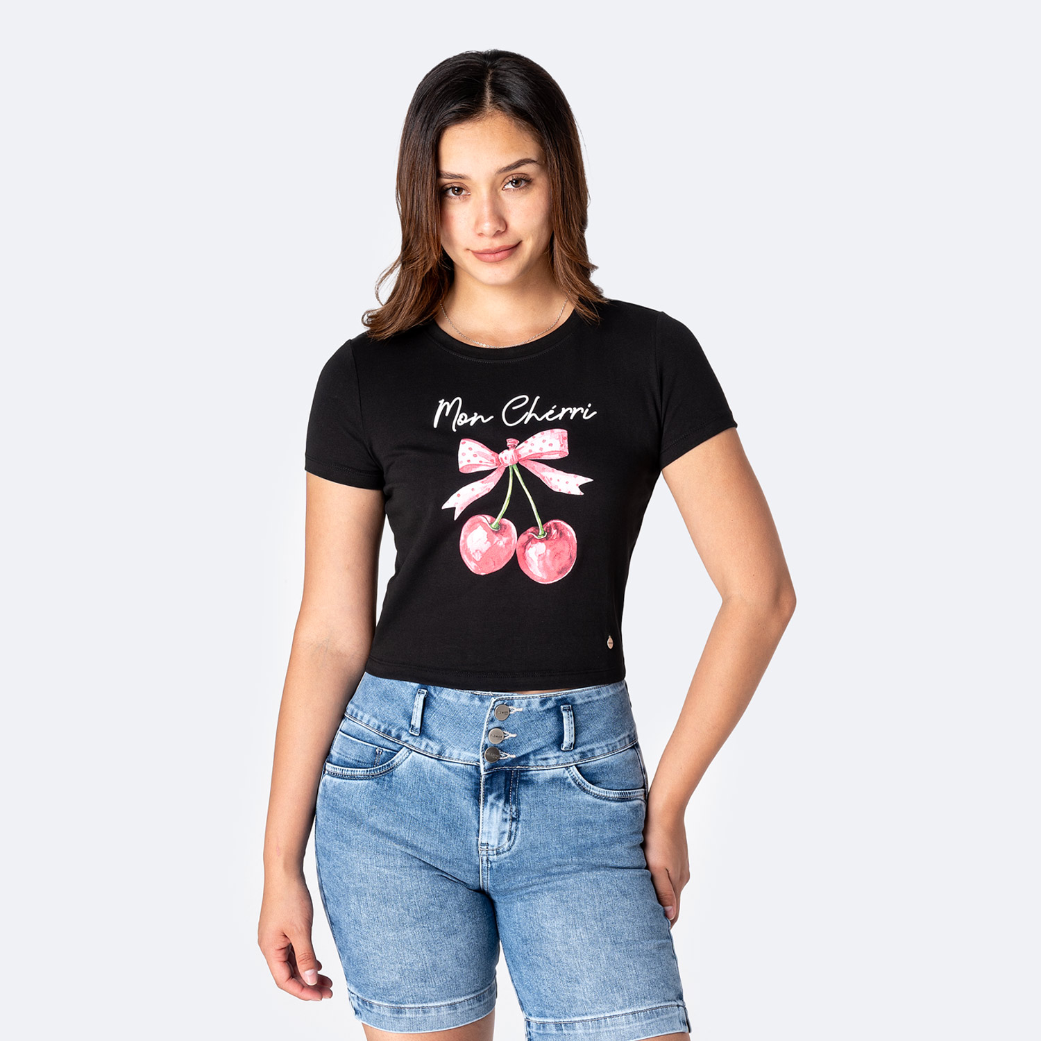 Polo Cropp Jersey Full Lycra M/C Fijji Print 3 Negro | Pionier