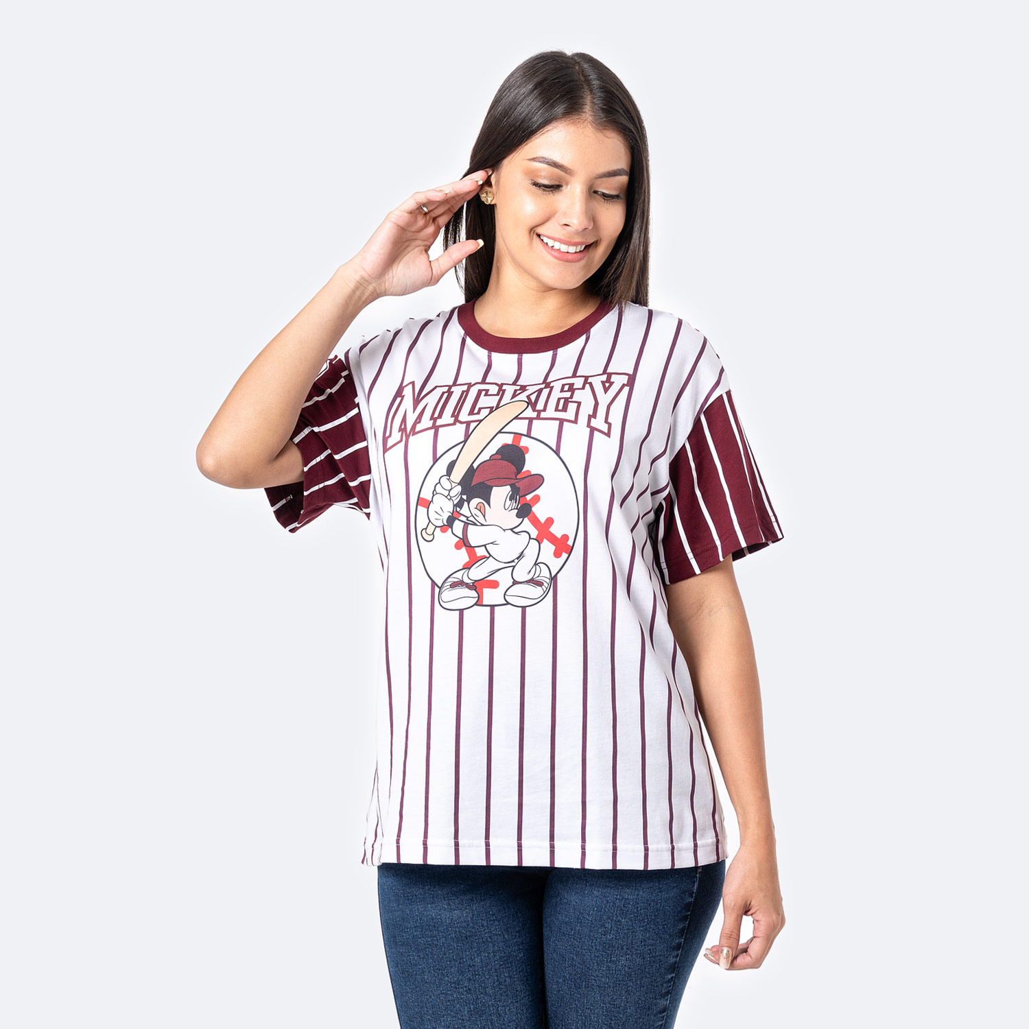 Polo Oversize M/C Elara-Disney Blanco Borgoña | Pionier