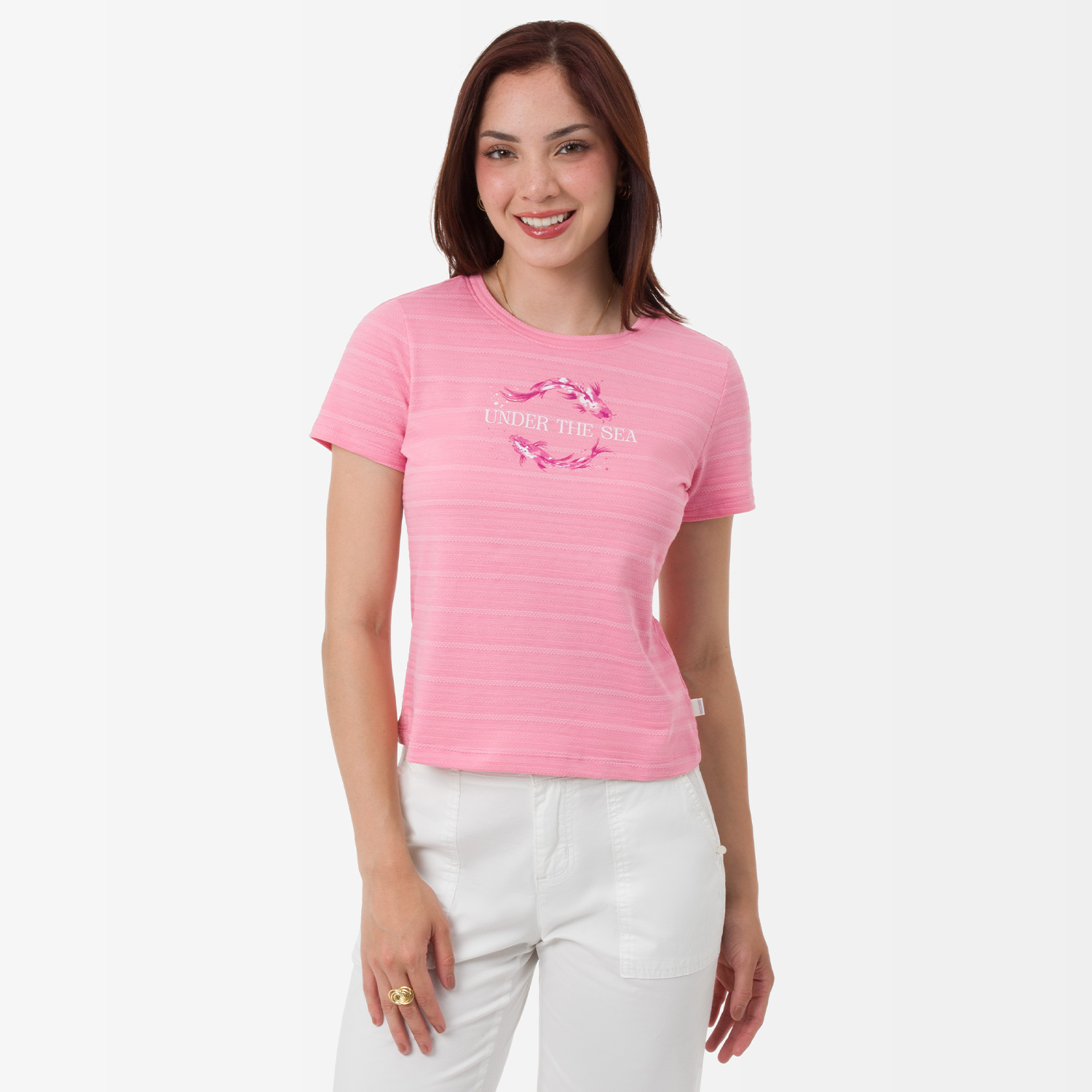 Polo Jersey Jacquard M/C Mirei Rose | Pionier