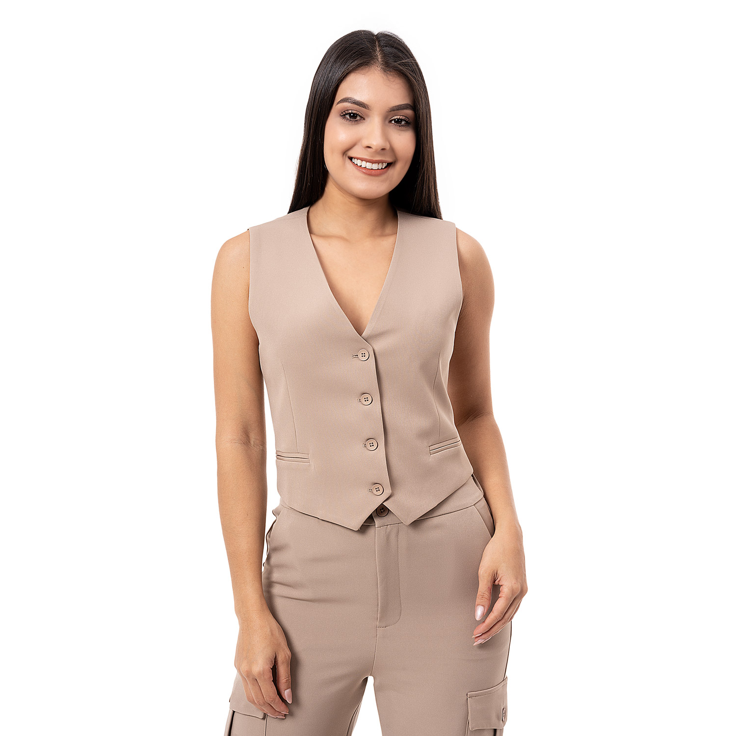 Chaleco Glam Wear C/F Lyya Beige | Pionier