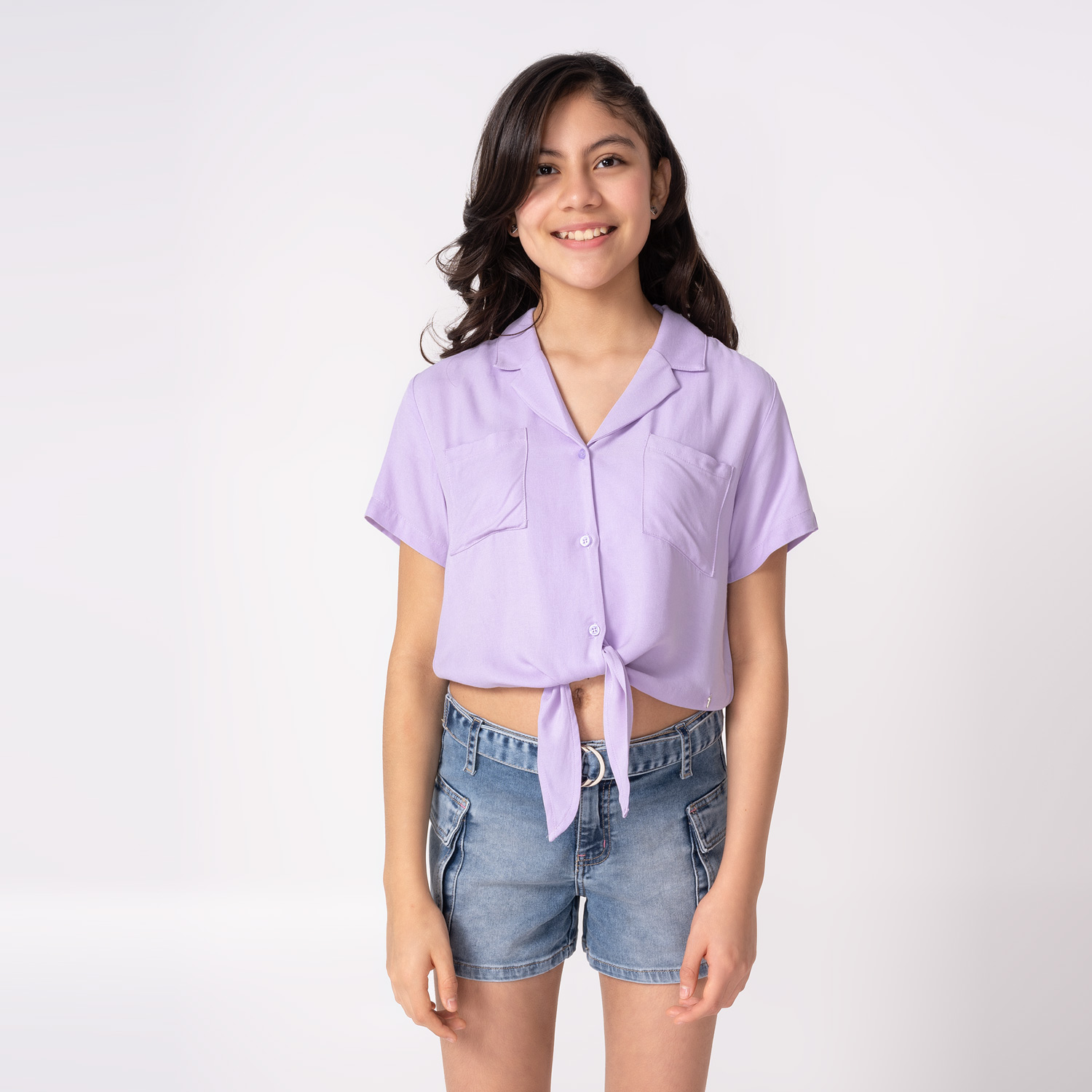 Blusa Rayon M/C Fiorelia Lilac | Pionier