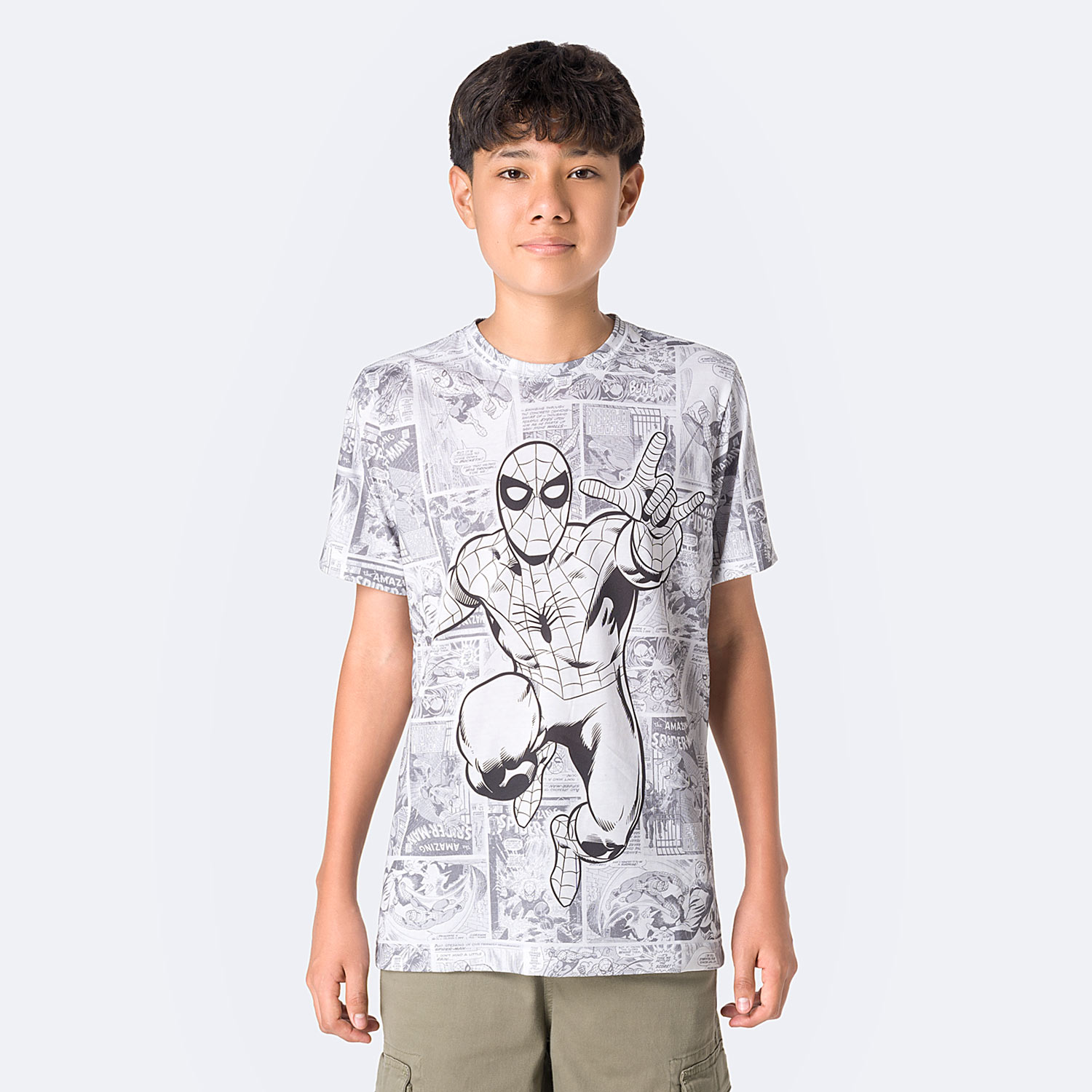 Polo Jersey M/C Warlo-Marvel Blanco Estamp. | Pionier