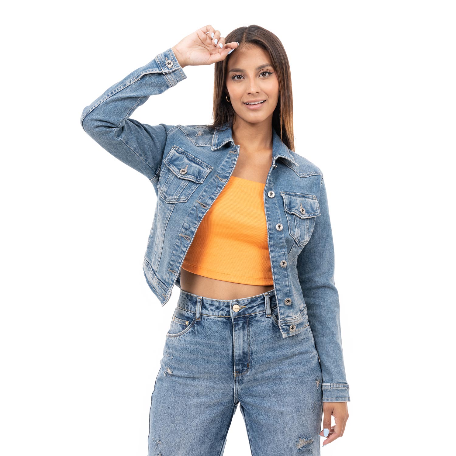 Casaca Jean Stch. Skarleth T. Oxi Green Torn | Pionier