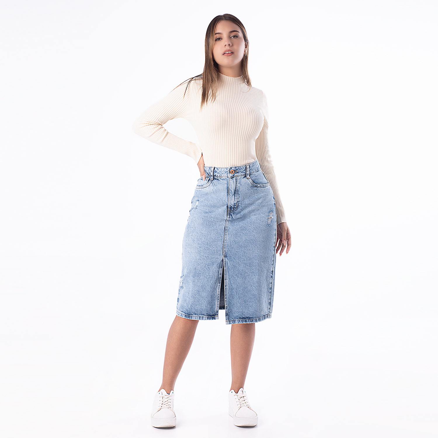 Falda Jean Ring Marieth Total Sky Dstyr | Pionier