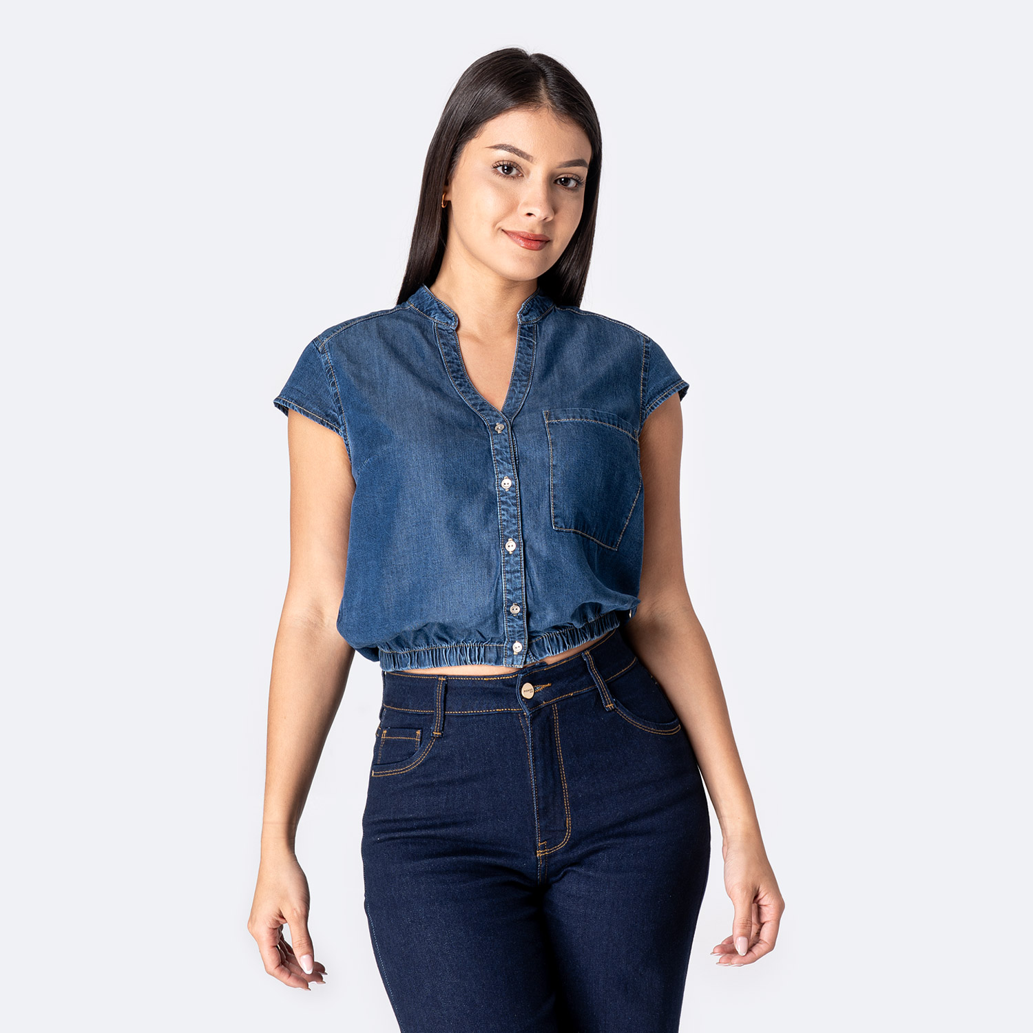 Blusa Jean Light M/Alita Cinby Super Stone | Pionier
