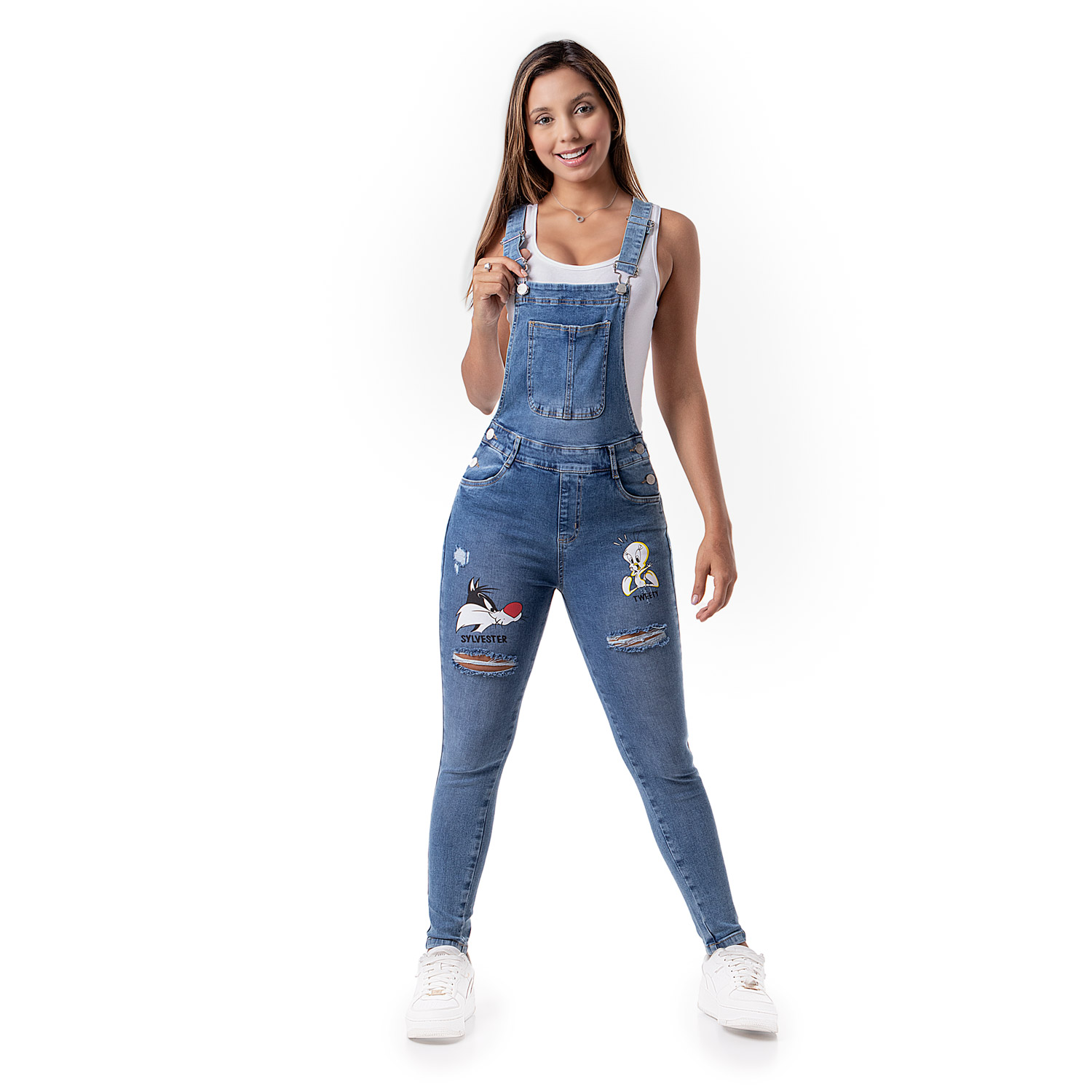 Overall Denim High Stch. Isabel_looney Total Bleach Dstyr | Pionier