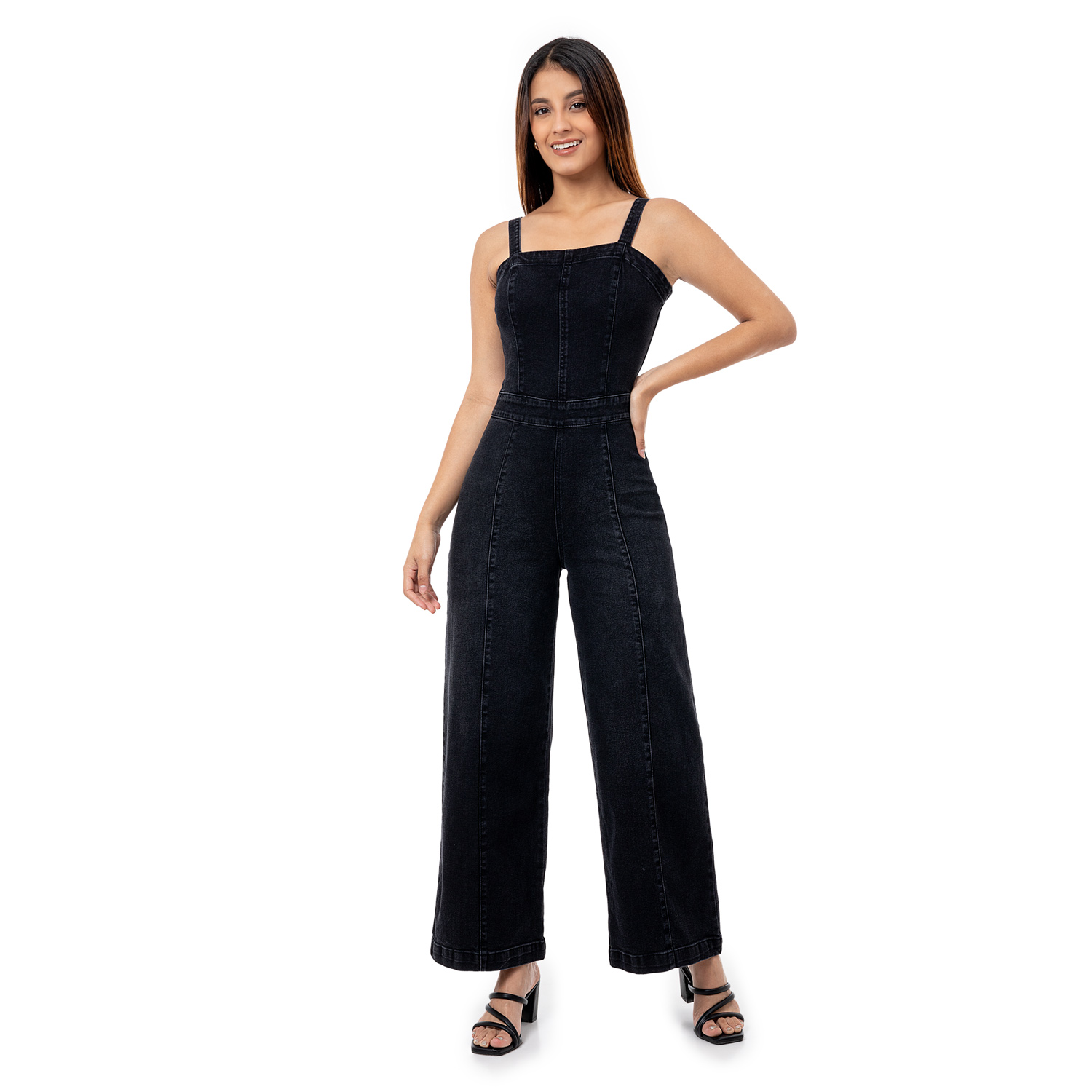 Enterizo Jean Stch. Pilari Stone Black Hb | Pionier