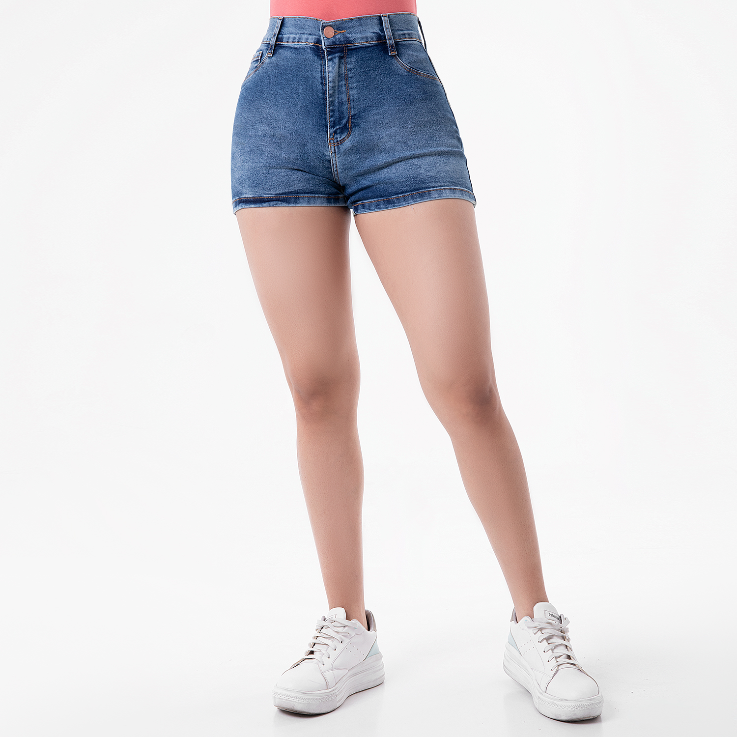 Short Denim High Stch. Cnt Bryanah T. Oxi Beige Hb | Pionier