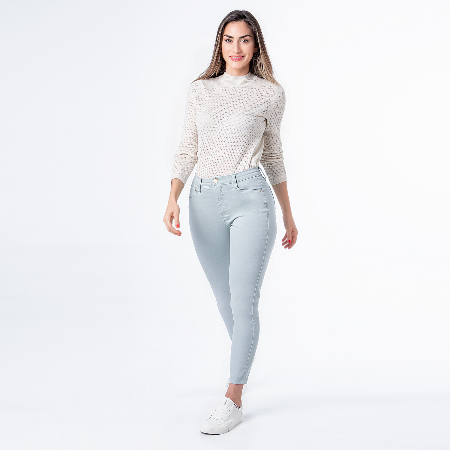 Pantalon Twill Stch. Cnt/Ptl Denise Fresh Mint | Pionier
