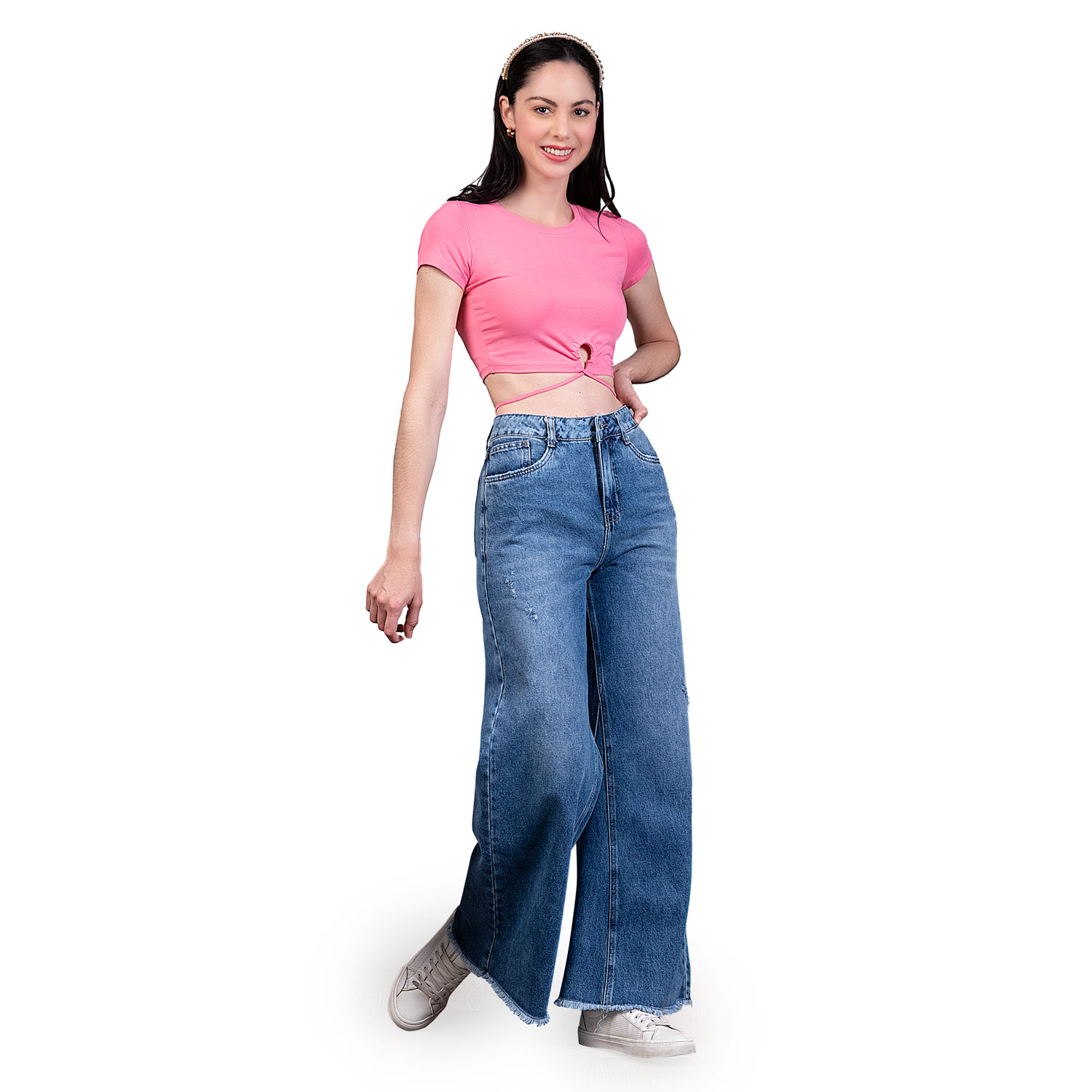 Pantalon Jean Ring (Wide Leg) Keniah Total Cristal Torn | Pionier