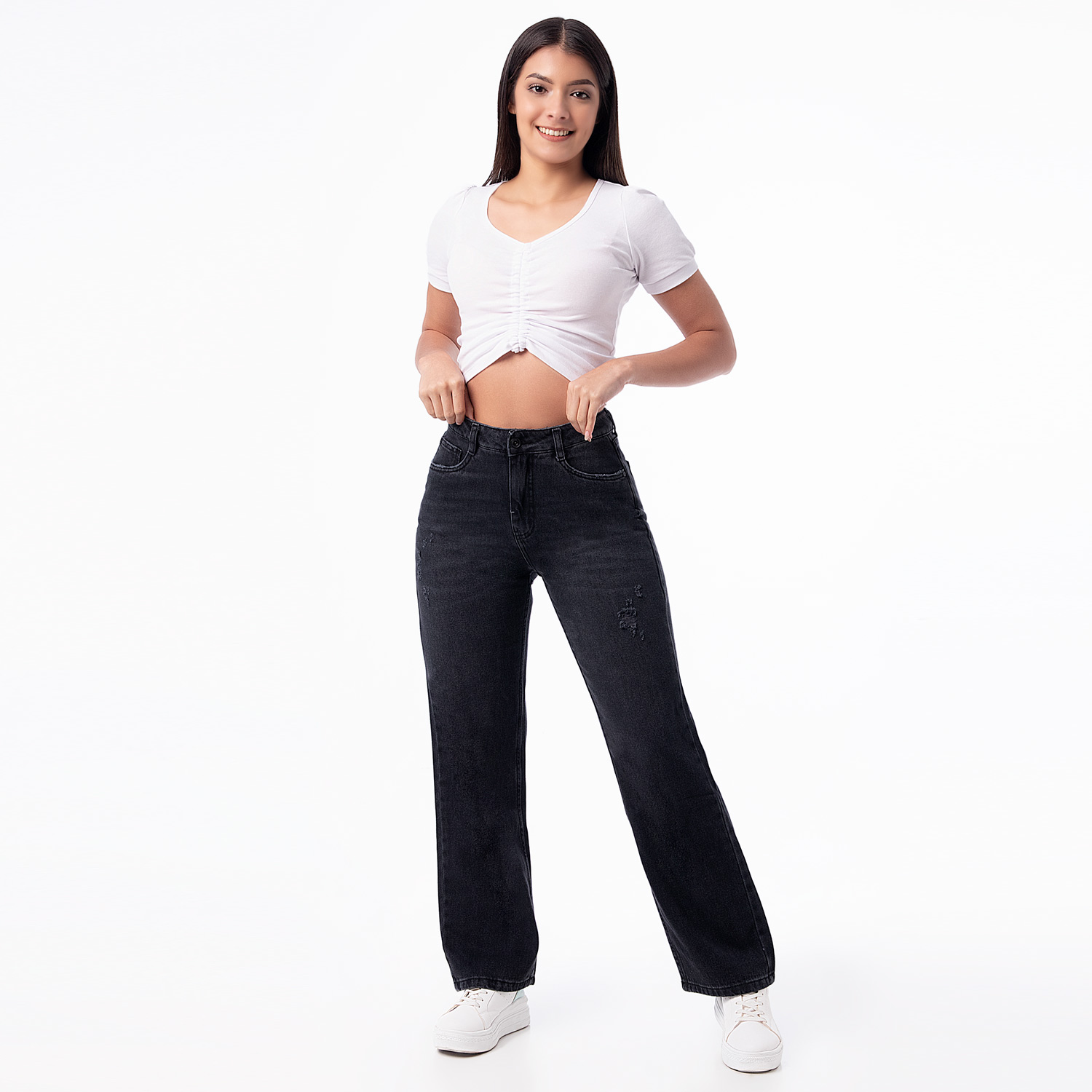 Pantalon Jean Ring (Straight) Lial T. Stone Black Dstyr | Pionier