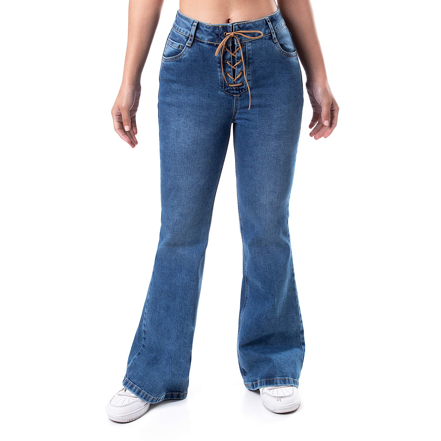 Pantalon Flare Jean Stch. Cnt Glaxy T. Cristal Orange Hb | Pionier