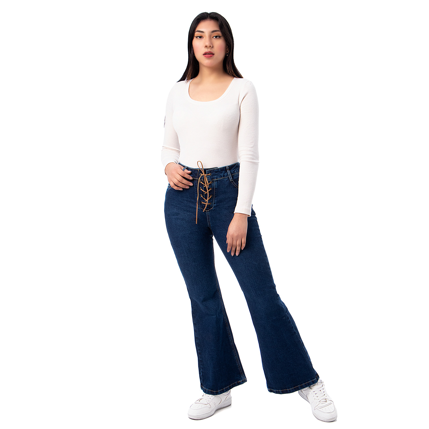 Pantalon Flare Jean Stch. Cnt Glaxy T. Stone Hb | Pionier