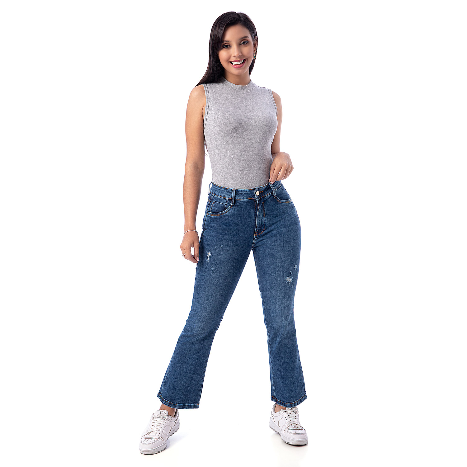 Pantalon Flare Jean Stch. Cnt Skarlets T. Stone Beige Dstyr | Pionier