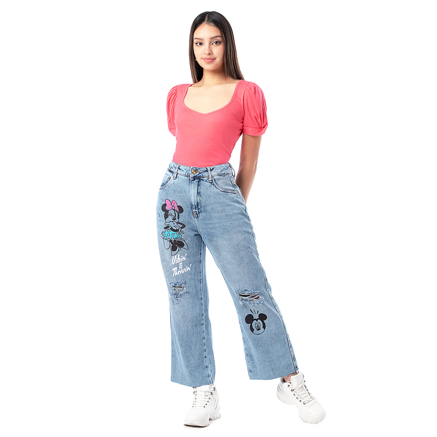 Pantalon Jean Ring (Straight) Loren-Mickey T. Bleach Dstyr | Pionier