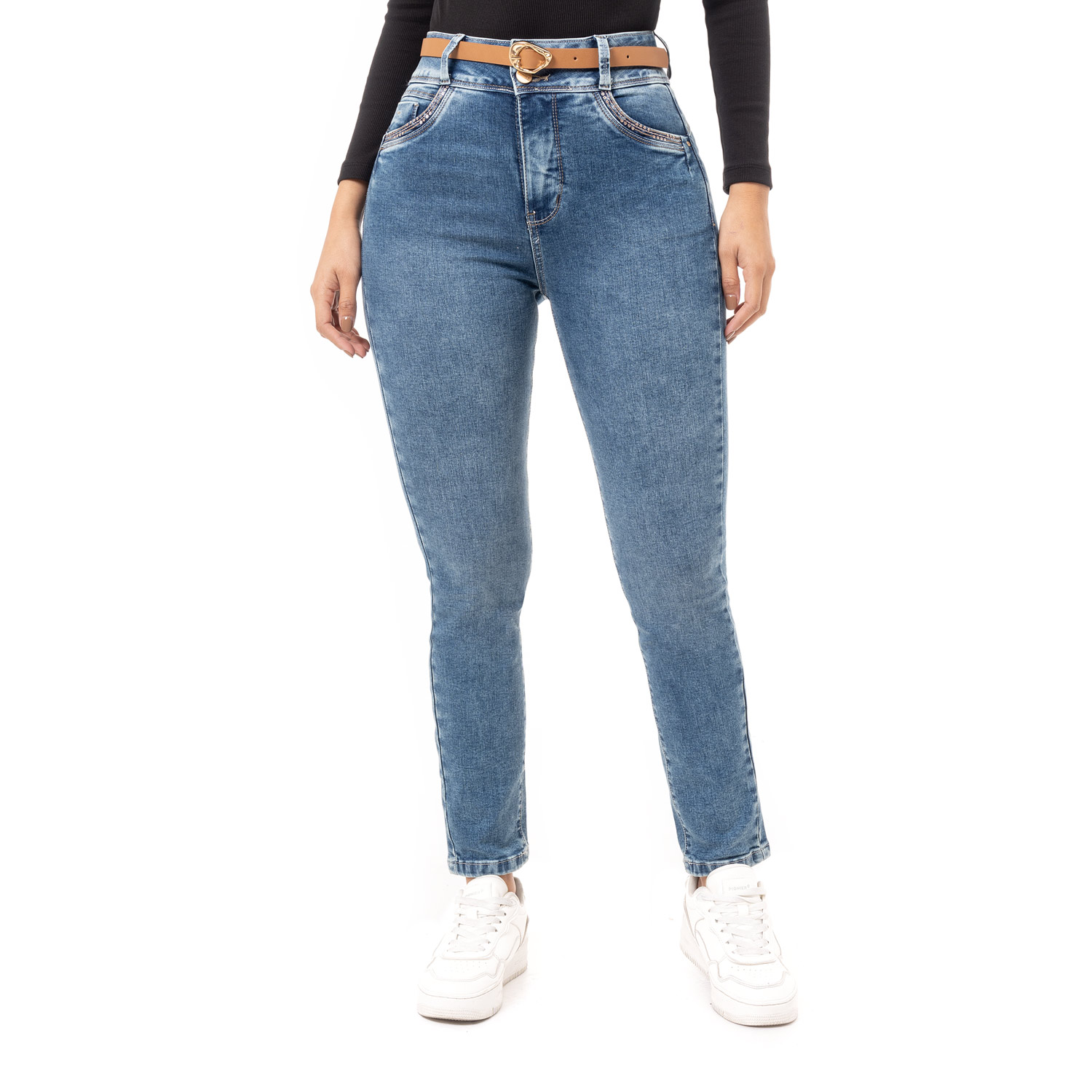 Pantalon Jean High Stch. Cnt/Sptl Jeilo T. Bleach Yellow Hb | Pionier