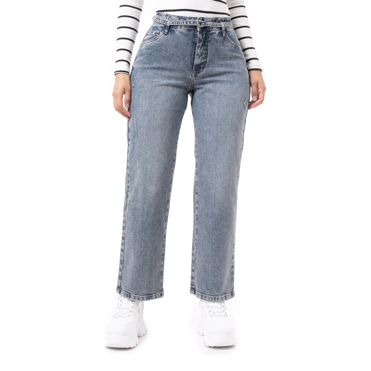 Pantalon Jean Stch. (Straight) Saeh Frost Beige Dstyr | Pionier