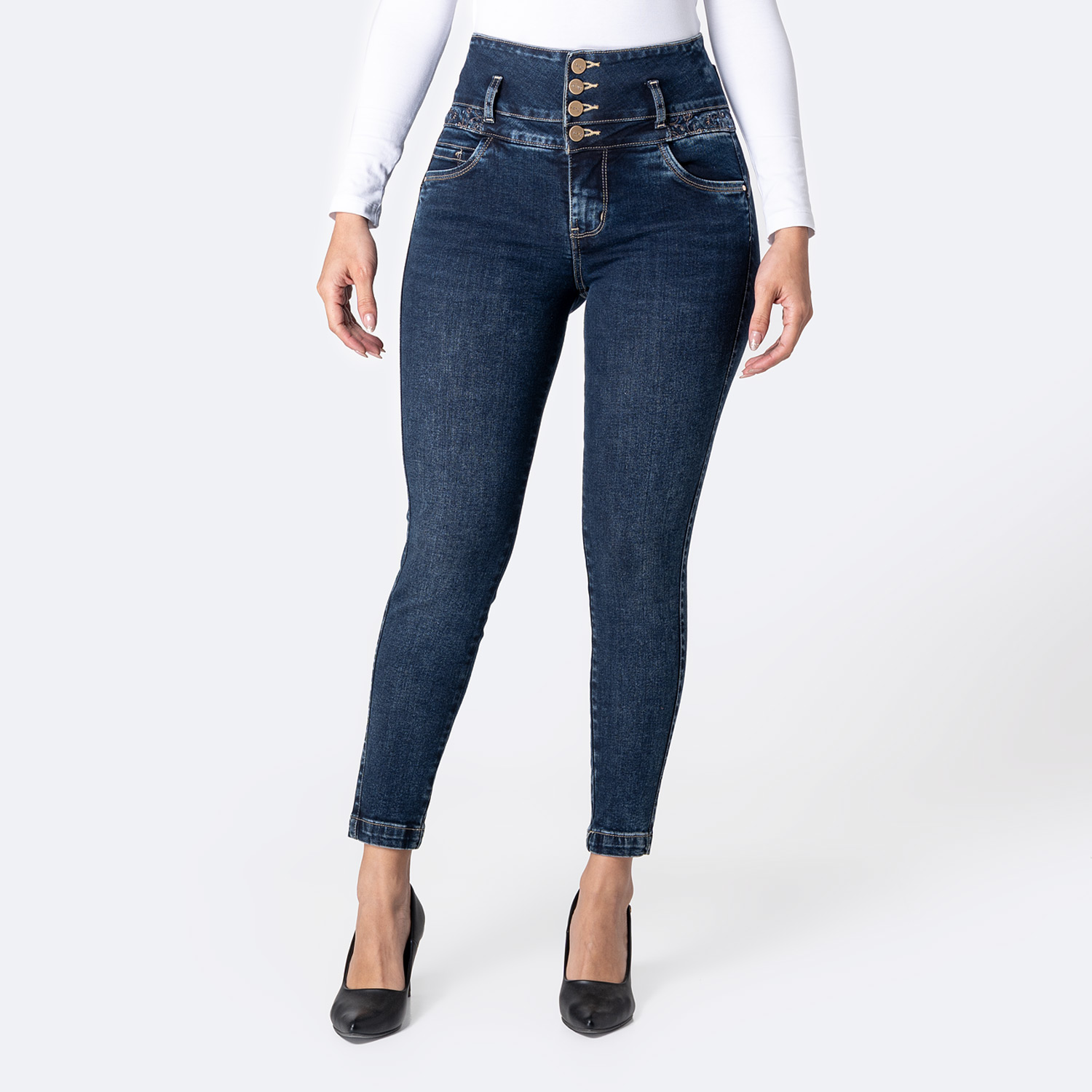 Pantalon Jean High Stch. Cnt/Ptl Abrilh Total Oxi Hb | Pionier