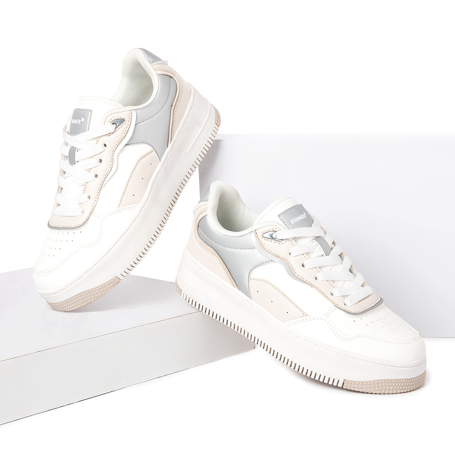 Zapatilla Pnr Synthetic Kalese White/Silver | Pionier